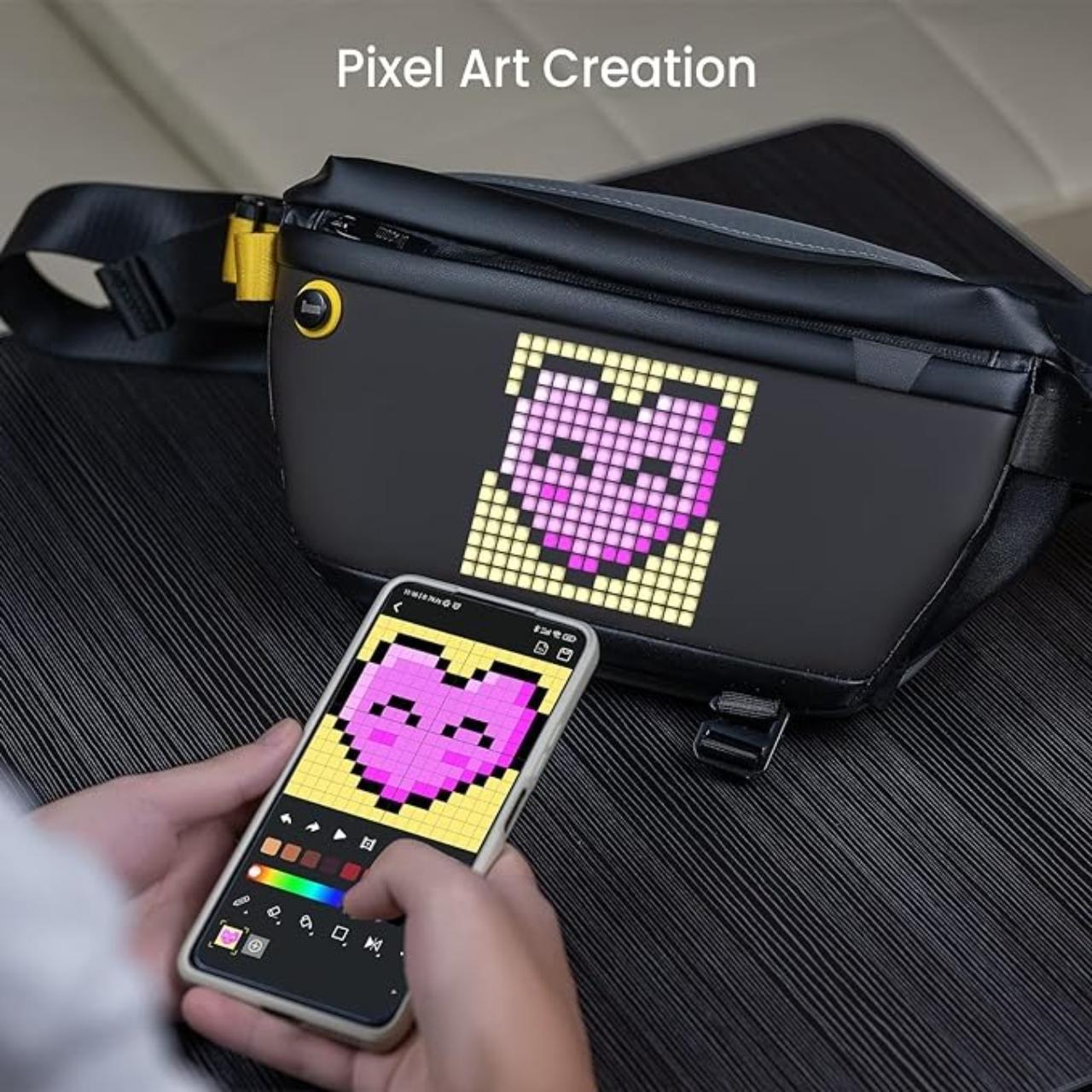 Waist Fanny Pack with LED Display App Control... - Depop