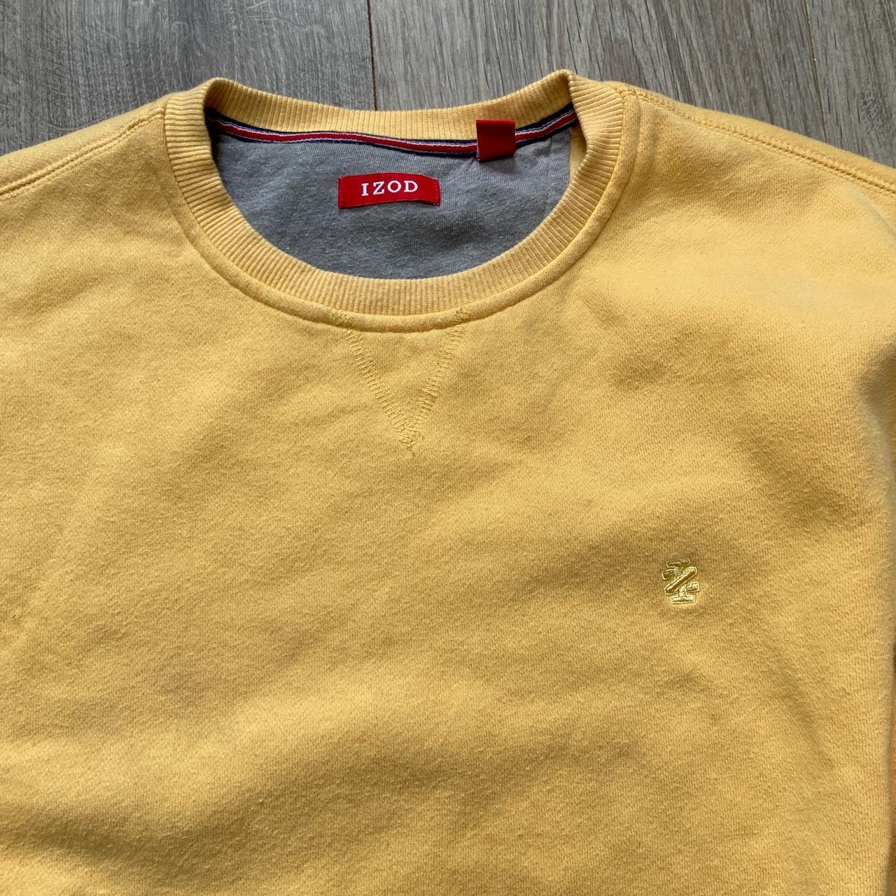 Vintage Izod Yellow Sweatshirt Size Medium With... - Depop