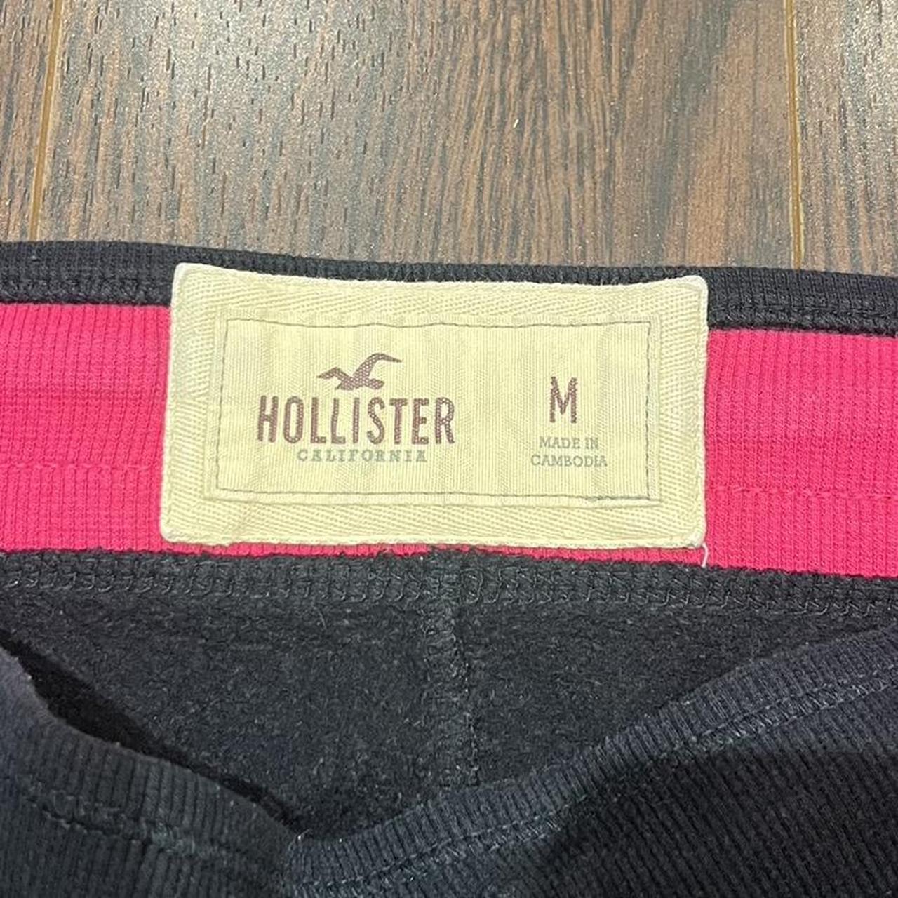 2000s Hollister low rise navy sweatpants with hot... - Depop