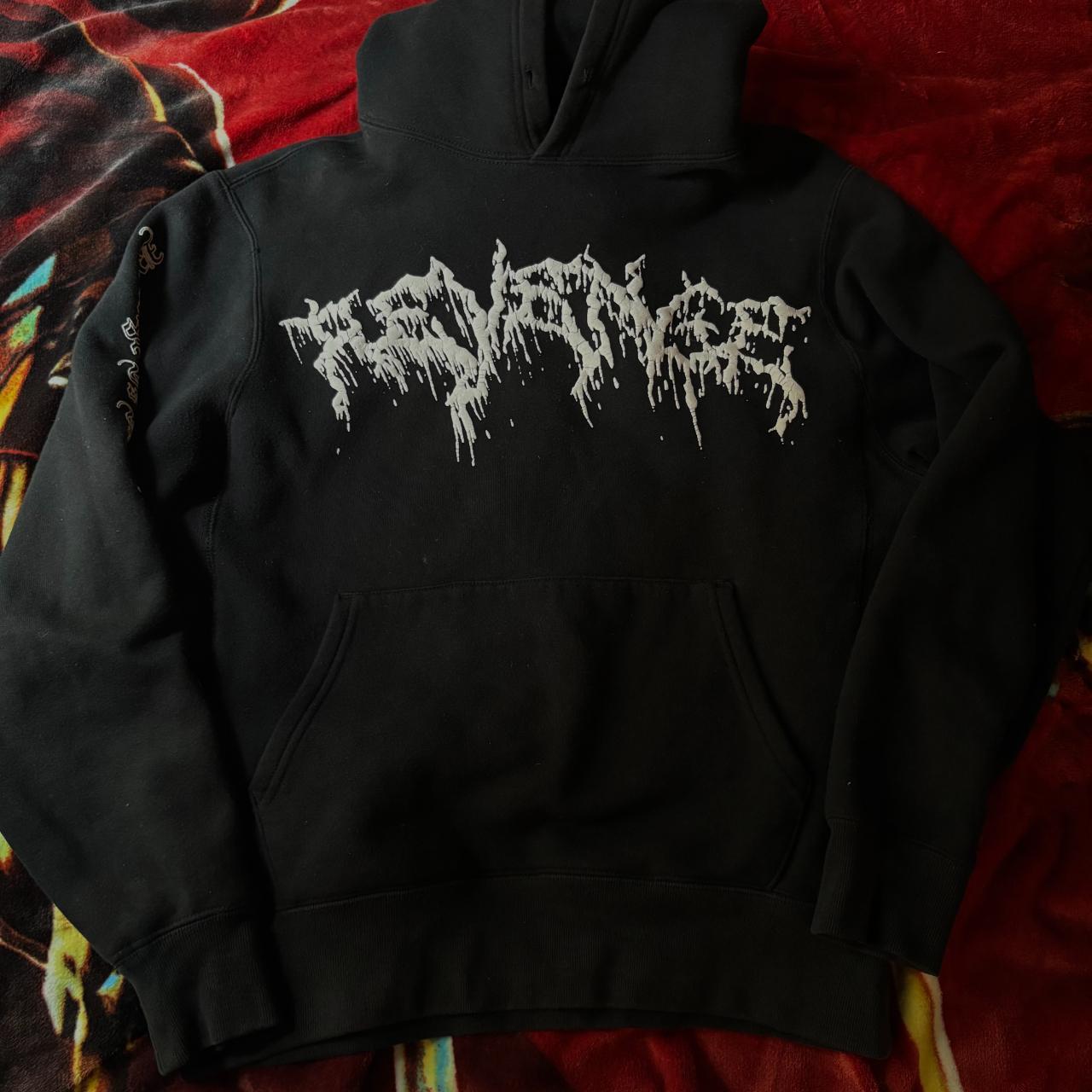 Revenge lightning drip hoodie sized medium and true... | Depop