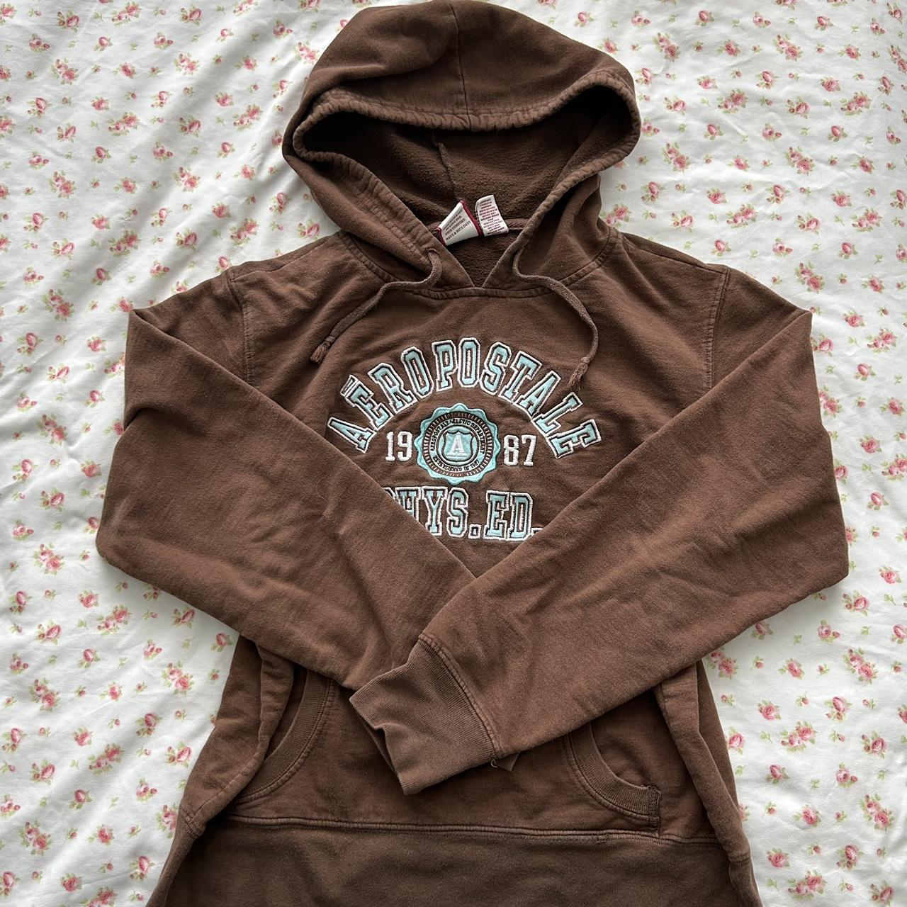 Aeropostale Women's Brown Hoodie | Depop