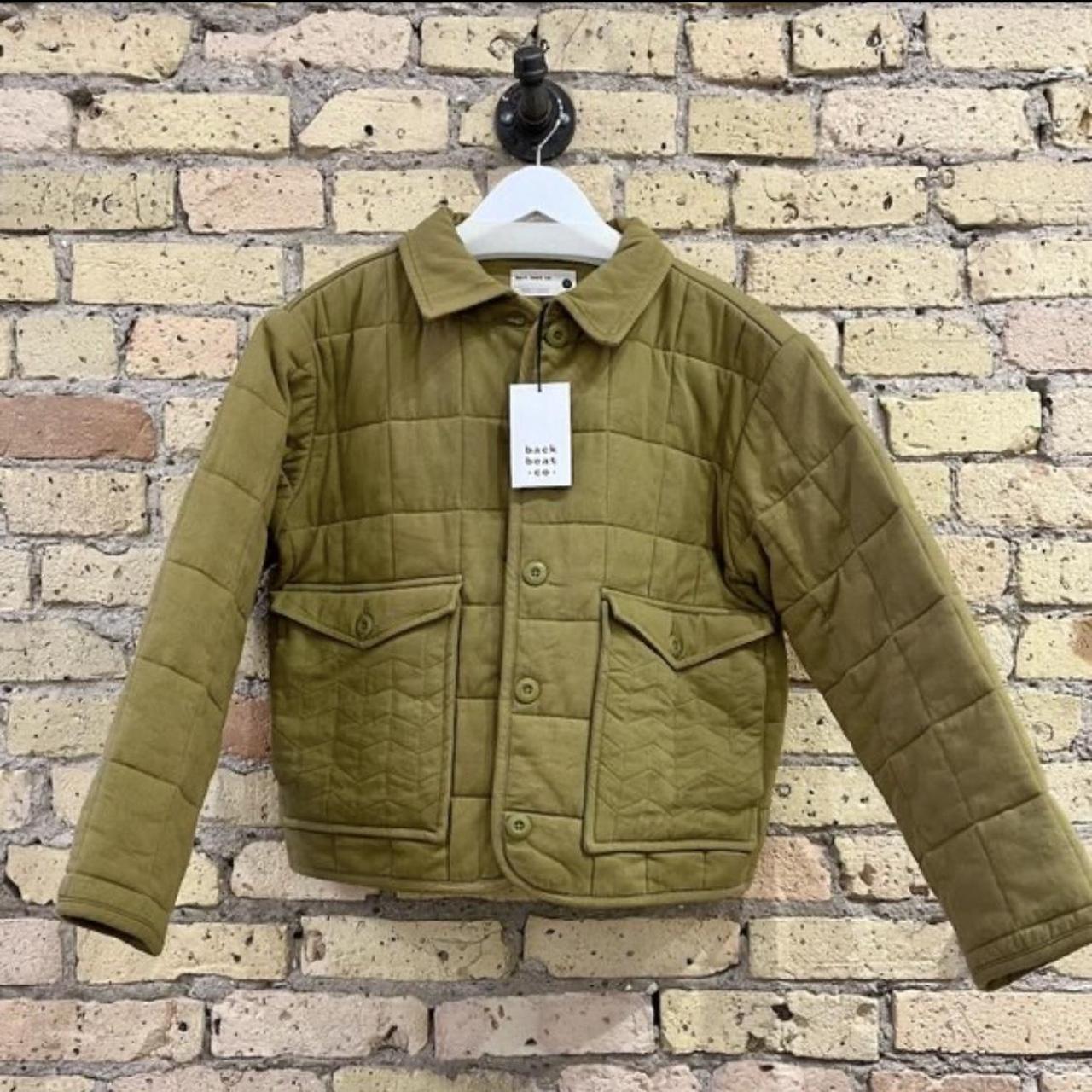 Olive / army green cotton heavy puffer from Backbeat... - Depop