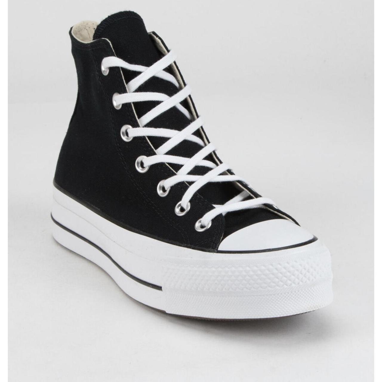 Black platform converse 🎸 Women’s size 7 Only worn... - Depop