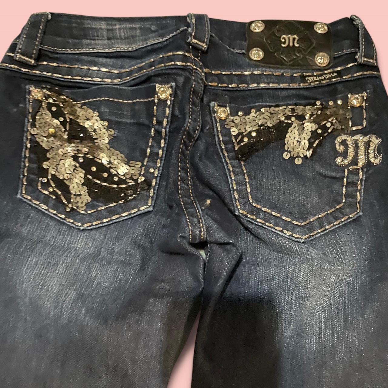 Miss Me black denim bootcut jeans Low rise Size 25... | Depop