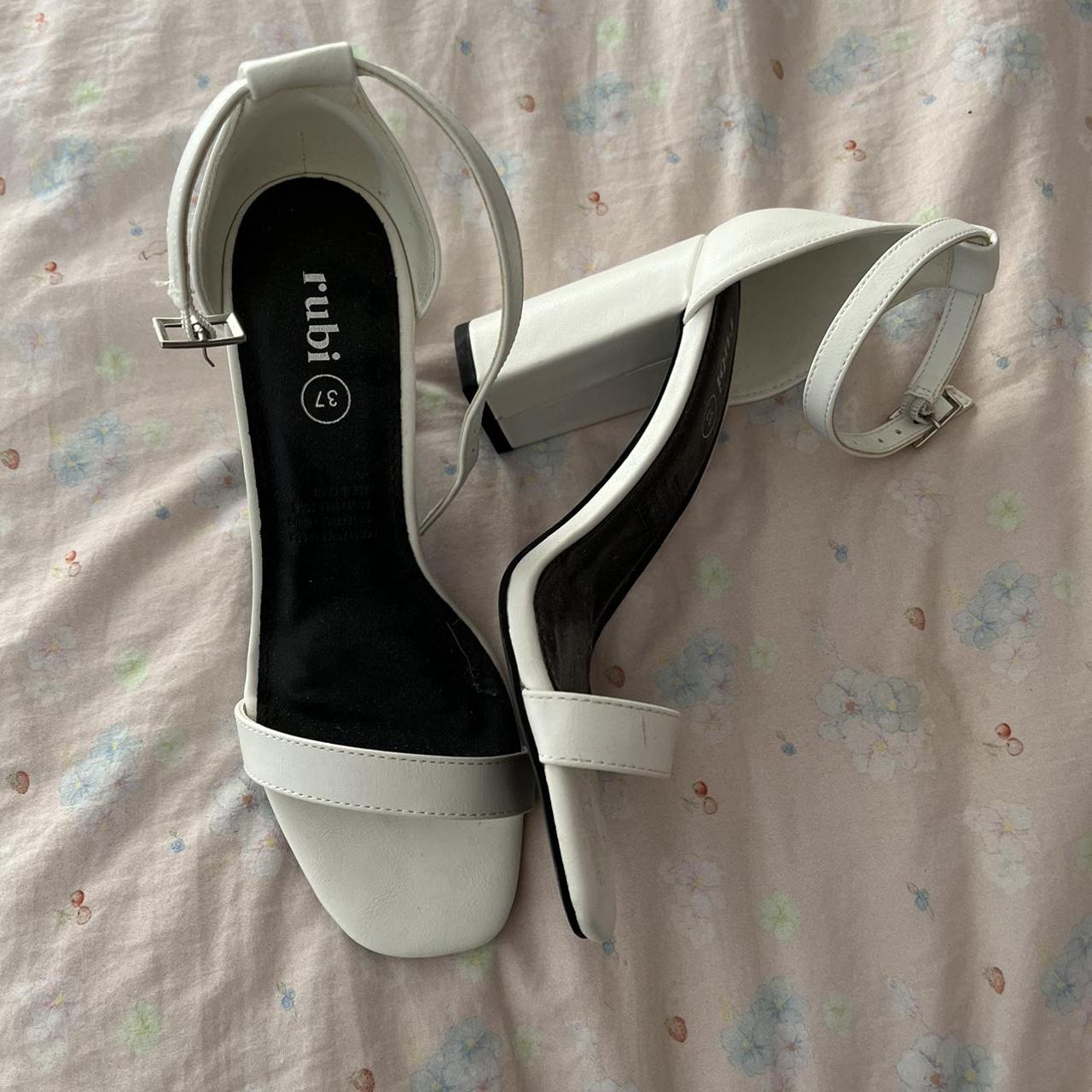👠🤍WHITE HEELS🤍👠 - from rubi (cotton on) - size 37... - Depop