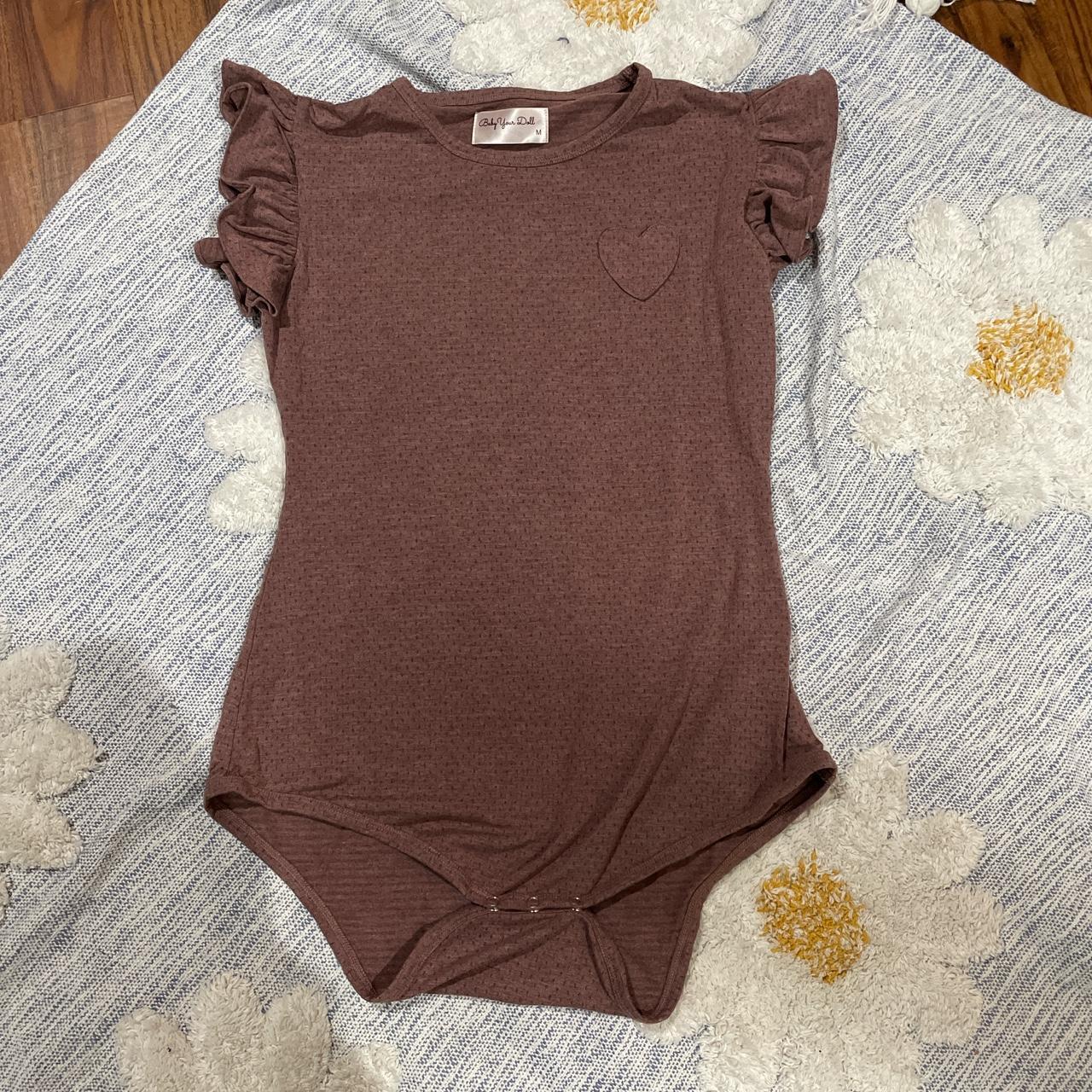 Baby your doll brown onesie size medium only worn... - Depop