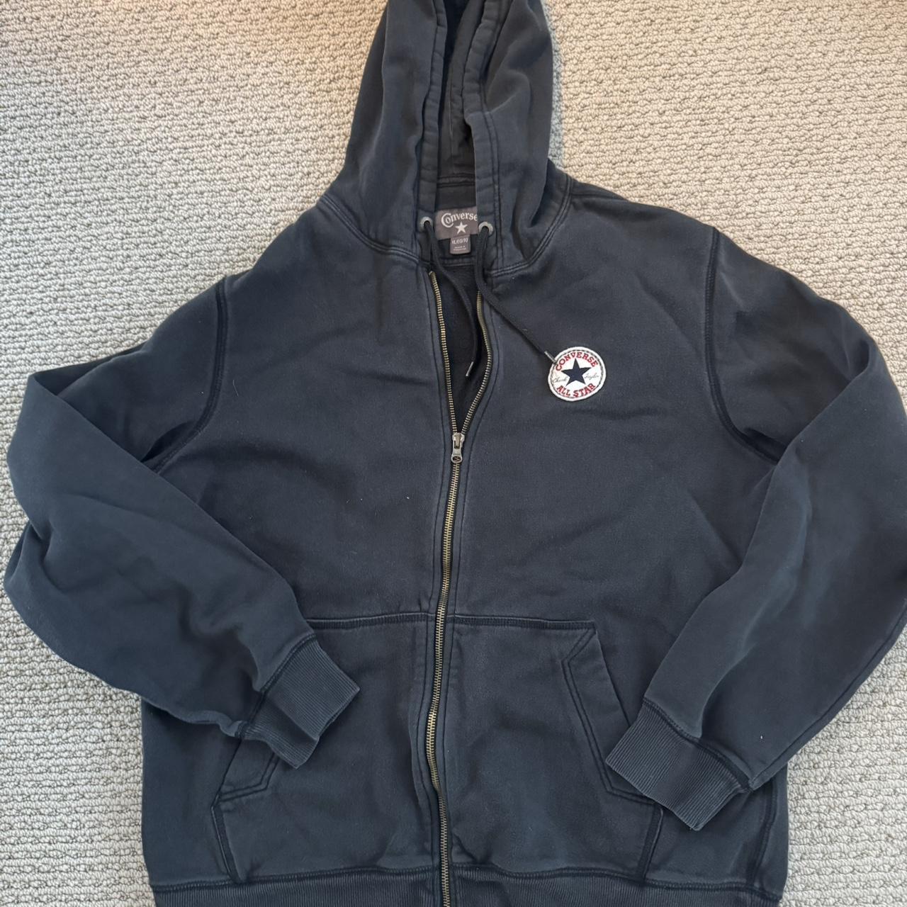 cool converse zip up no flaws | Depop