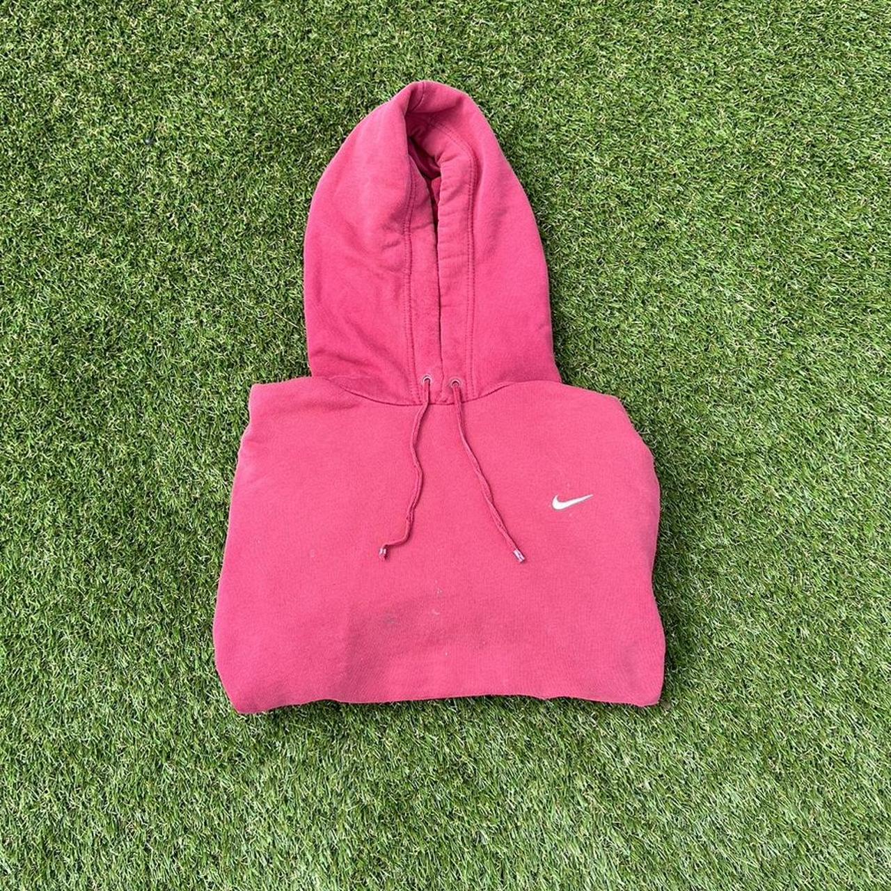 Y2K Nike faded maroon check mark hoodie🔥 -awesome... - Depop