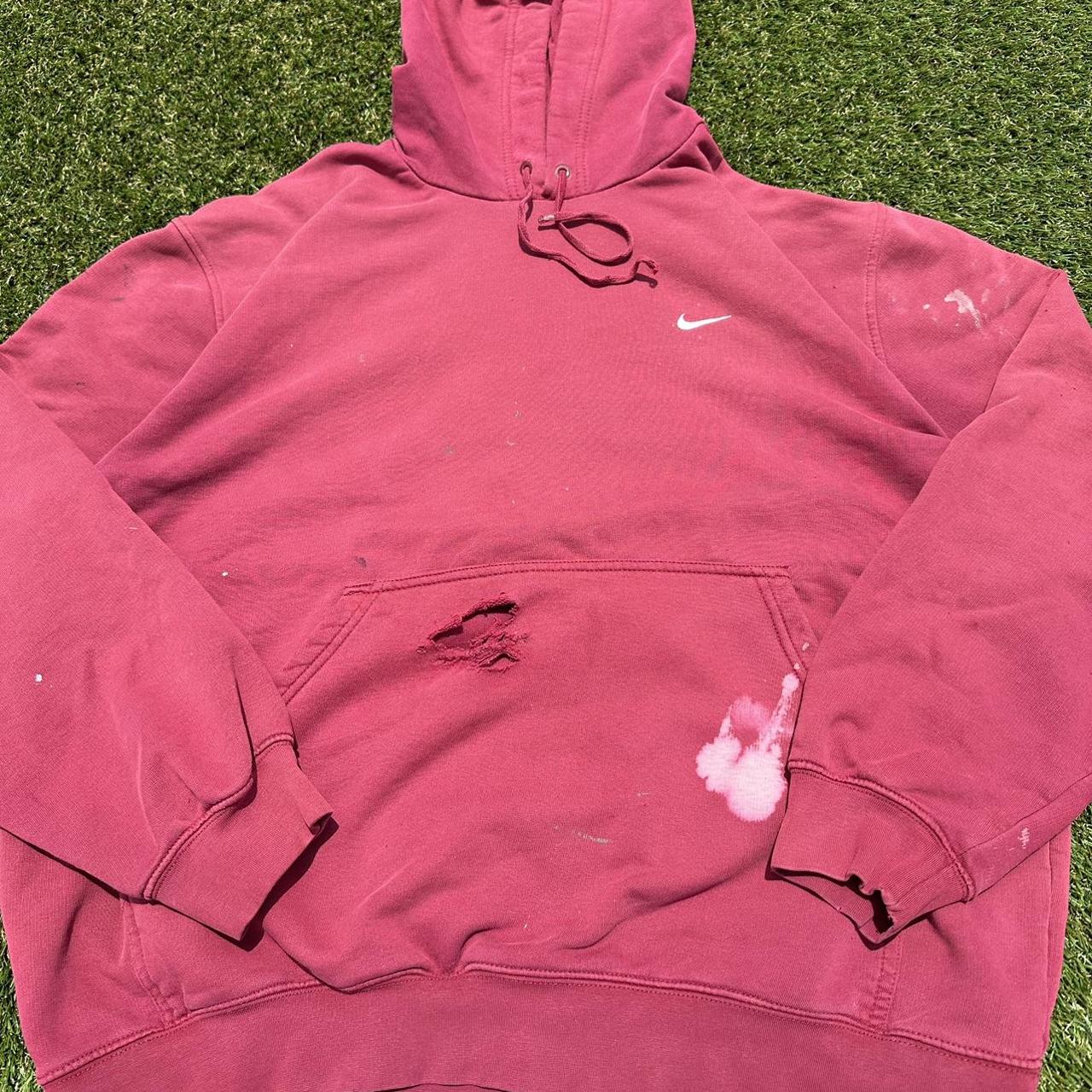 Y2K Nike faded maroon check mark hoodie🔥 -awesome... - Depop