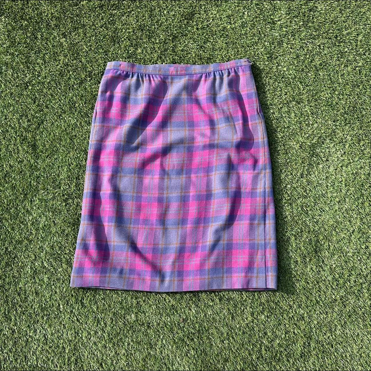 Vintage 80s Pendleton 100% Wool Plaid Skirt🔥 -great... - Depop