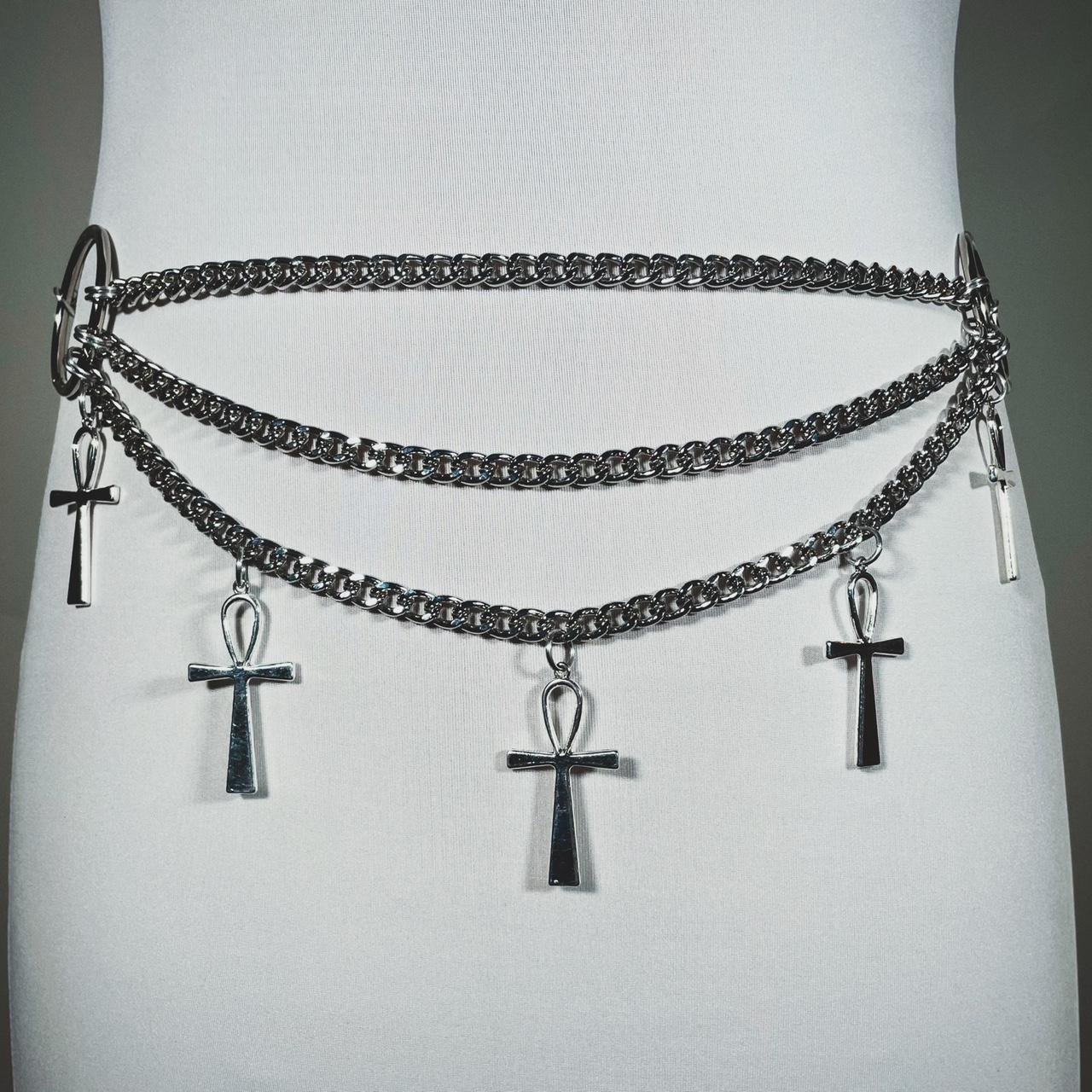 Heavy duty chain ankh belt from Mode Brutale, made... - Depop