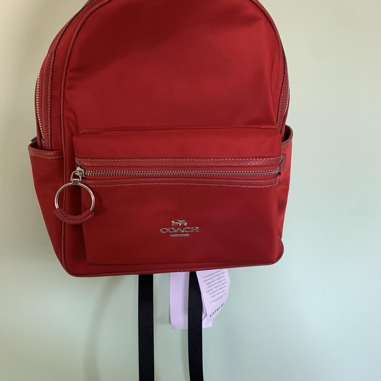 nyl ellis coach red backpack - Depop