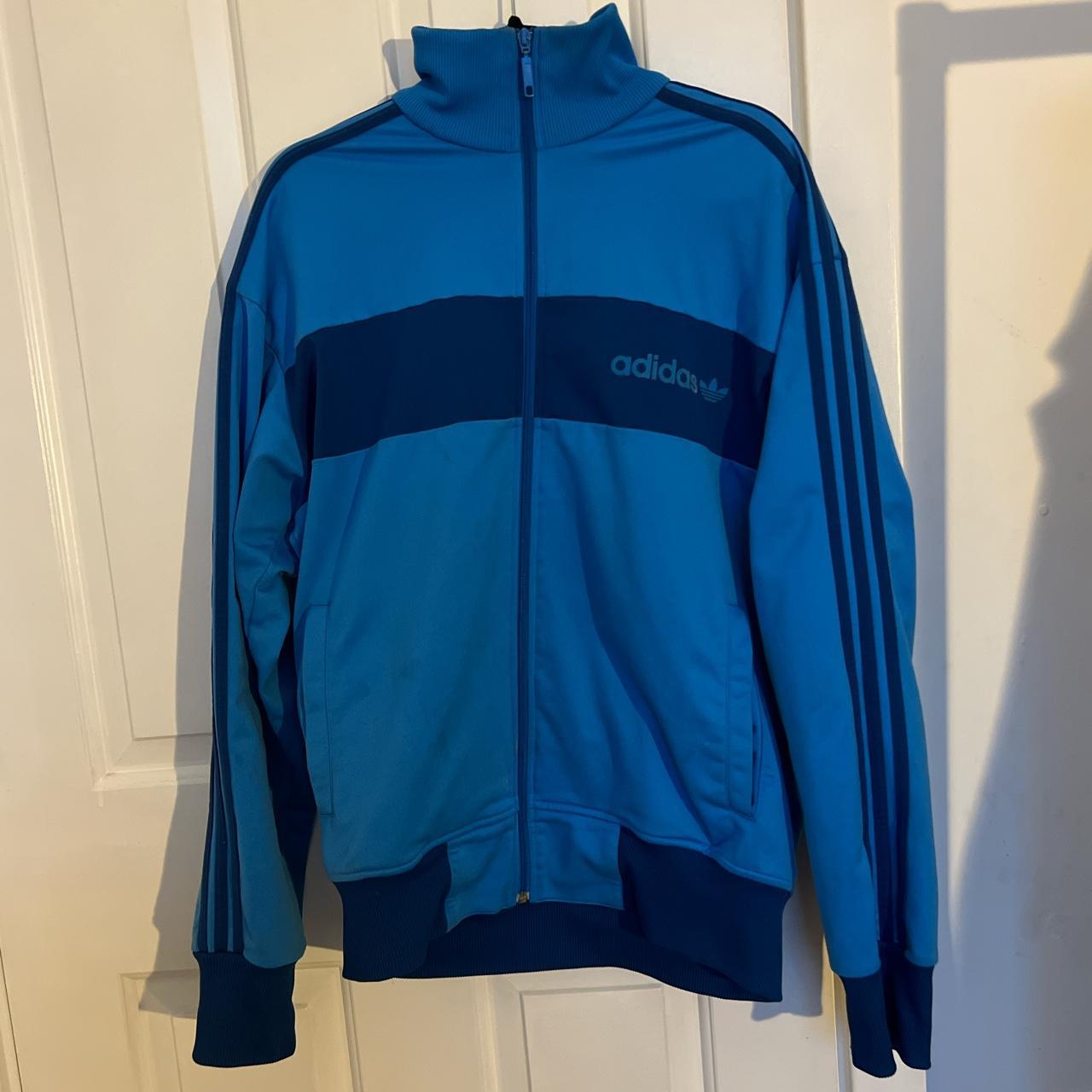 large adidas zip up track jacket. best fit... - Depop