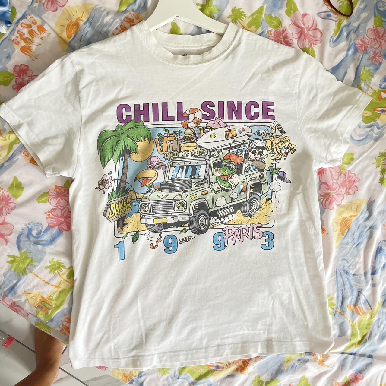 Brandy Melville chill since graphic shirt. chill... - Depop