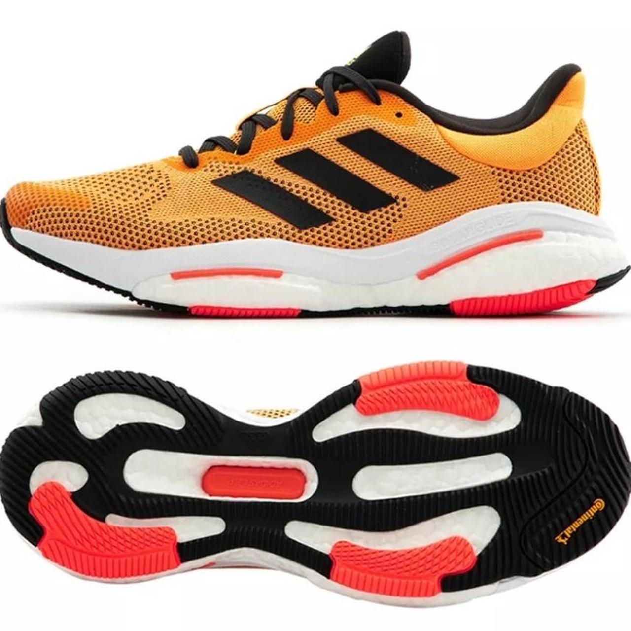 Adidas Men's Orange Trainers | Depop