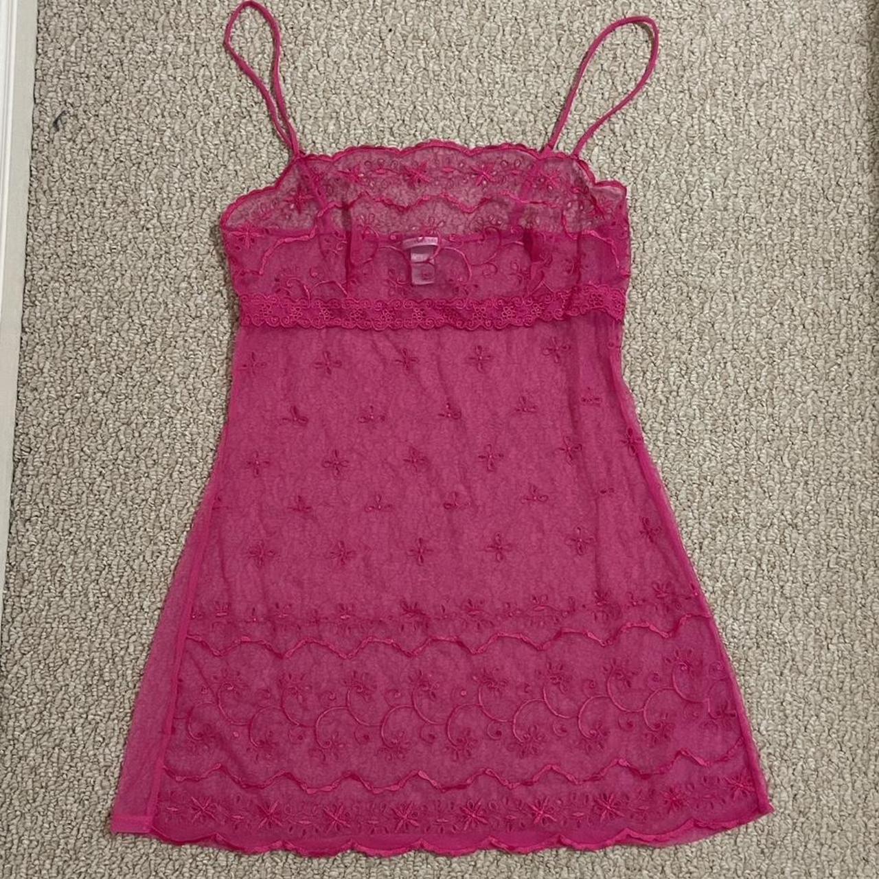 Victoria Secret Mesh Lace Dress Size:... - Depop