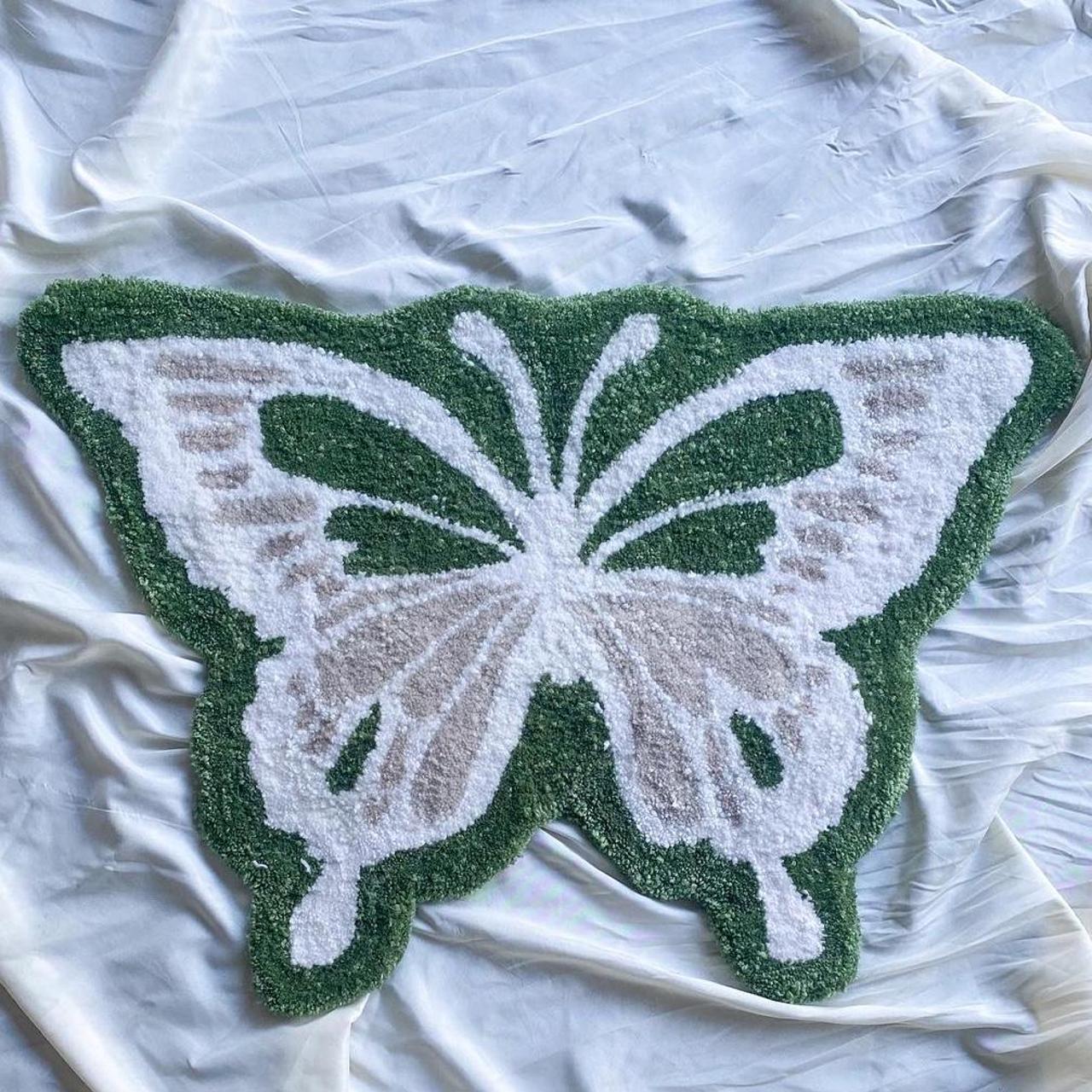 Butterfly Tufted rug - Each rug is made to order.... - Depop