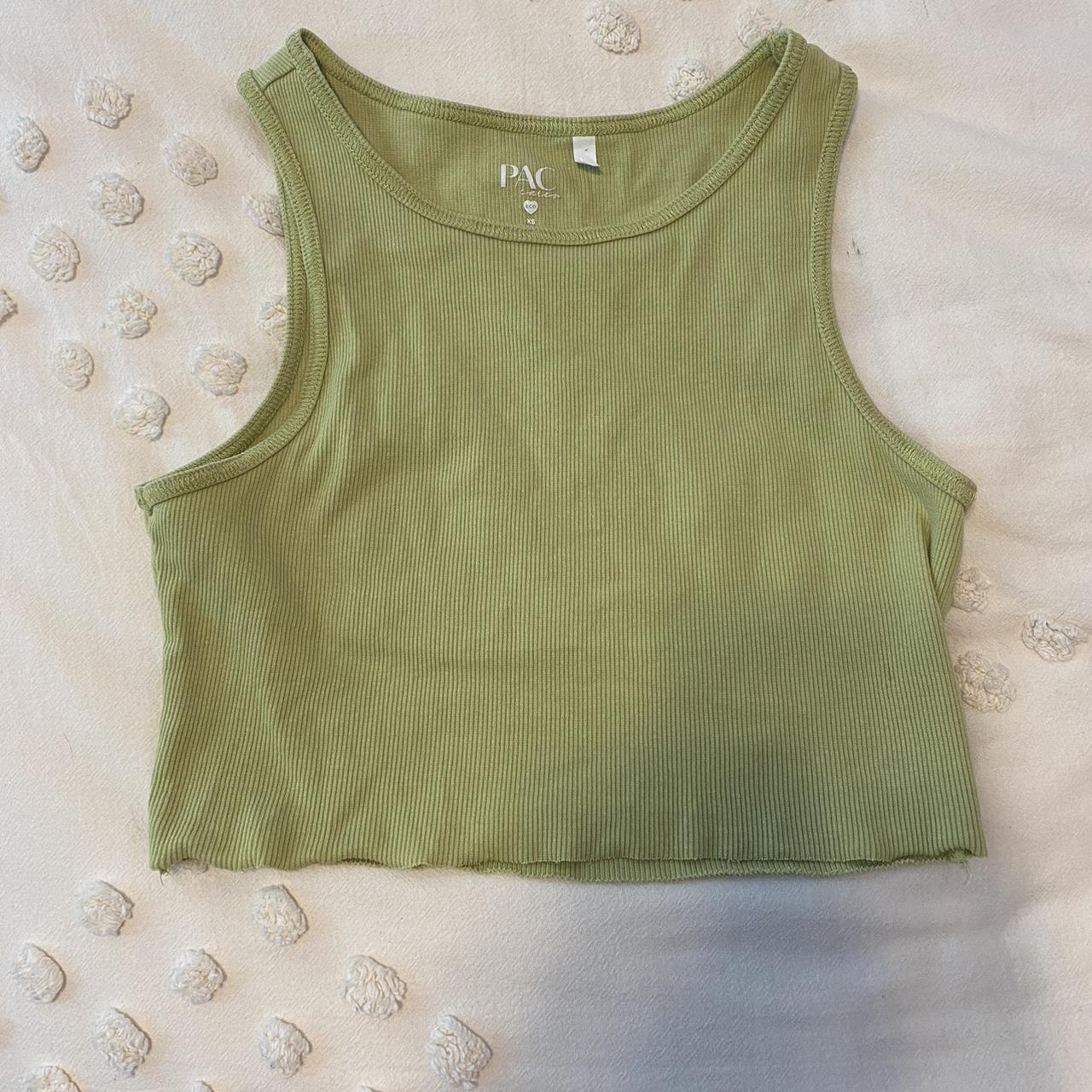 super cute green pacsun halter top. so cute and... - Depop