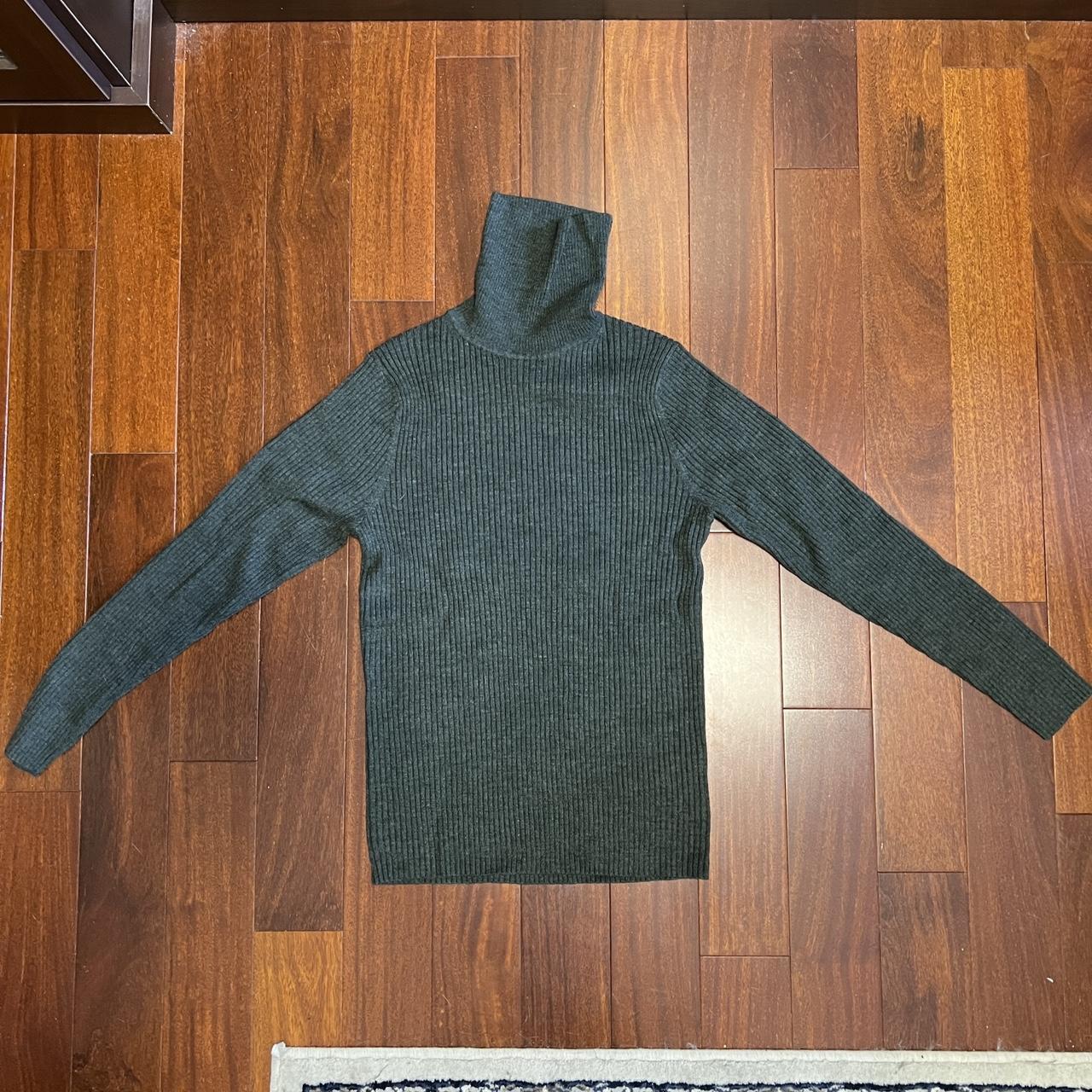 Uniqlo green turtleneck sweater size M. Slim fit /... - Depop