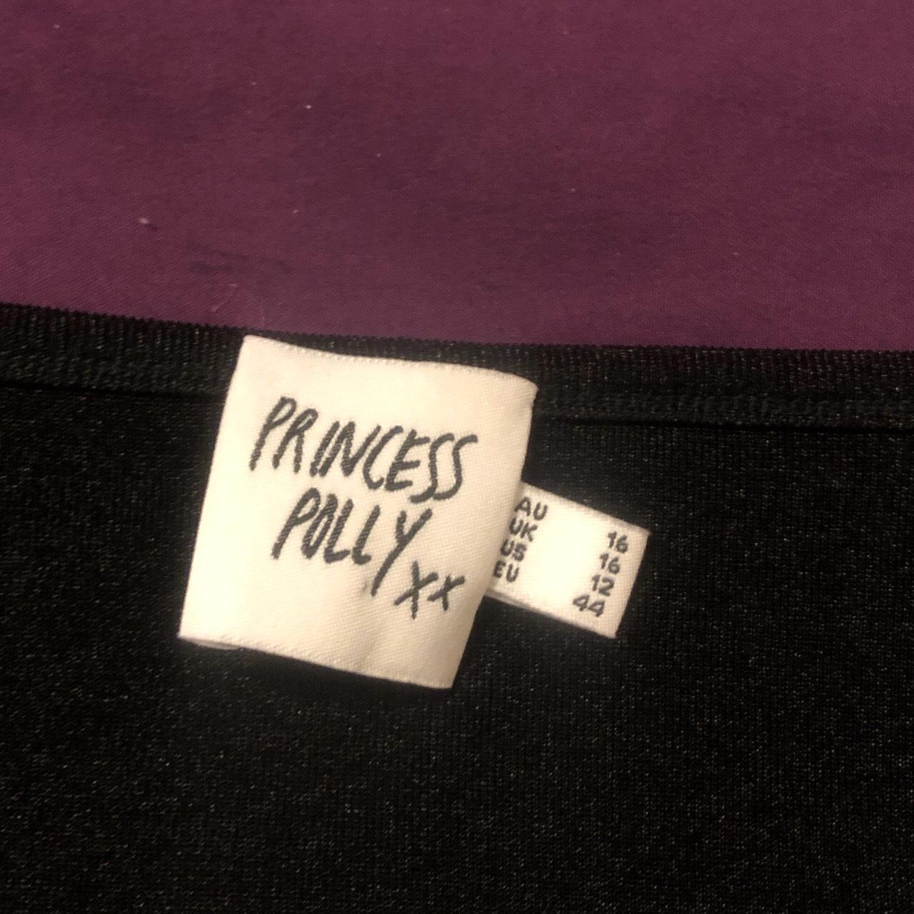leans Princess Polly size xl black long sleeved top,... - Depop