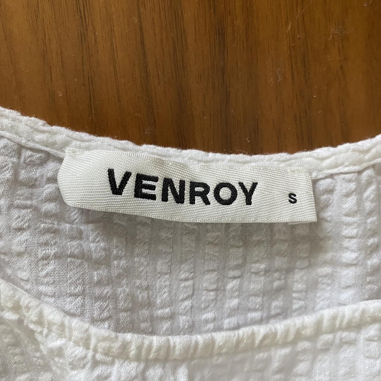 Venroy white cropped shirt - size small - Depop