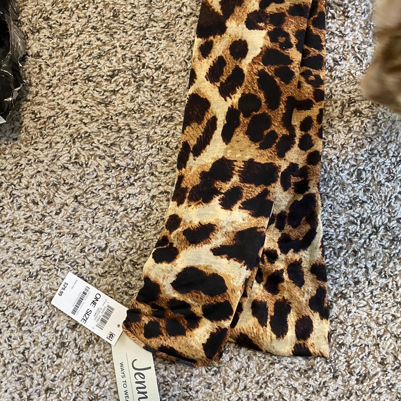Jenni brand leopard print scarf. Tags are still... - Depop