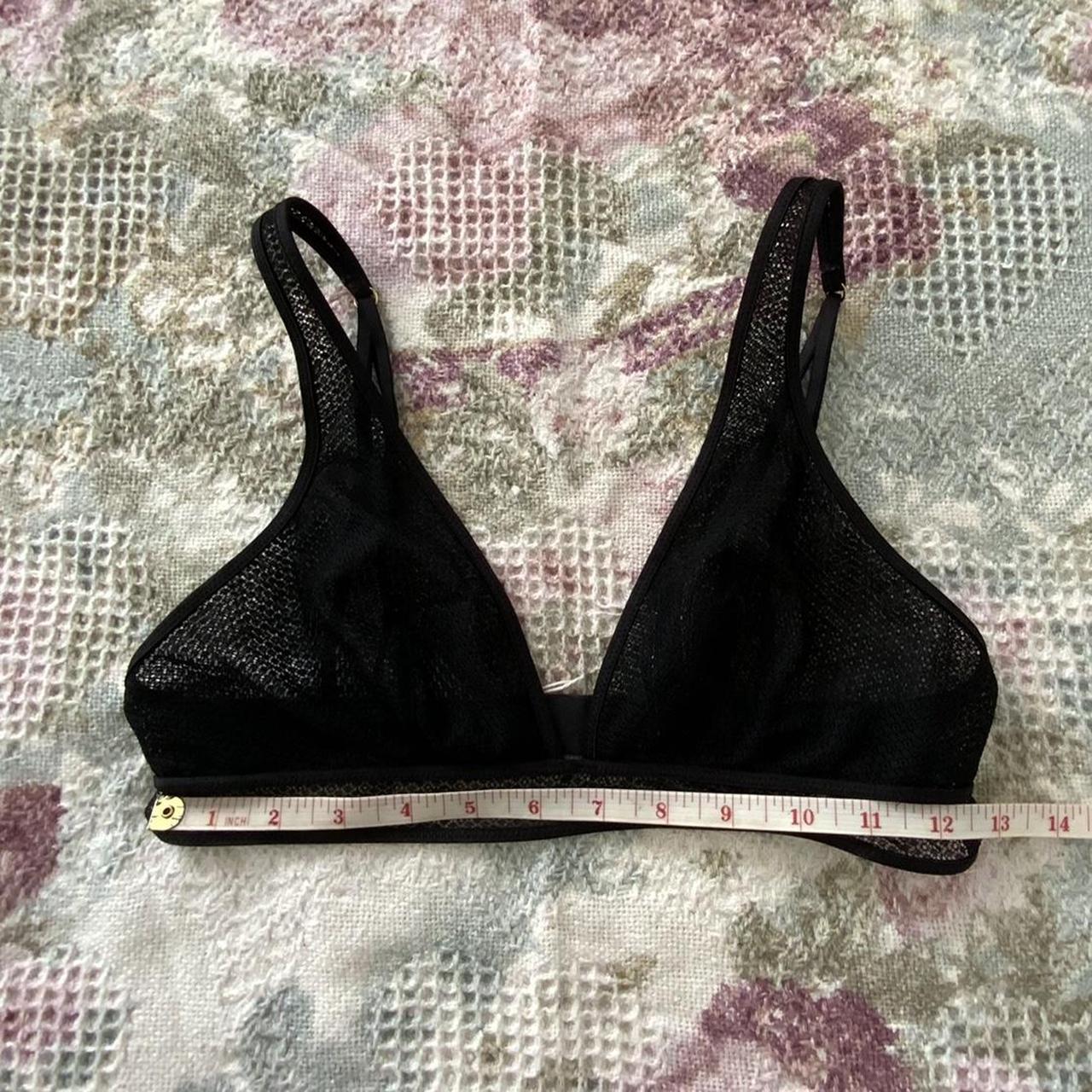 Victoria’s Secret dainty black mesh bra size M,... - Depop