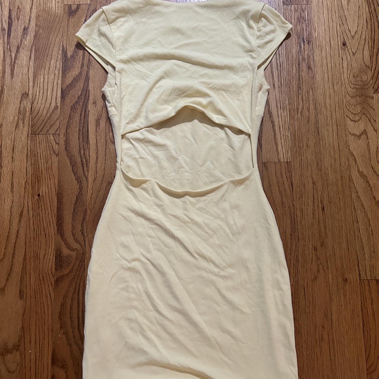 Hello Molly Canary Sunshine Mini Body con Dress in... - Depop