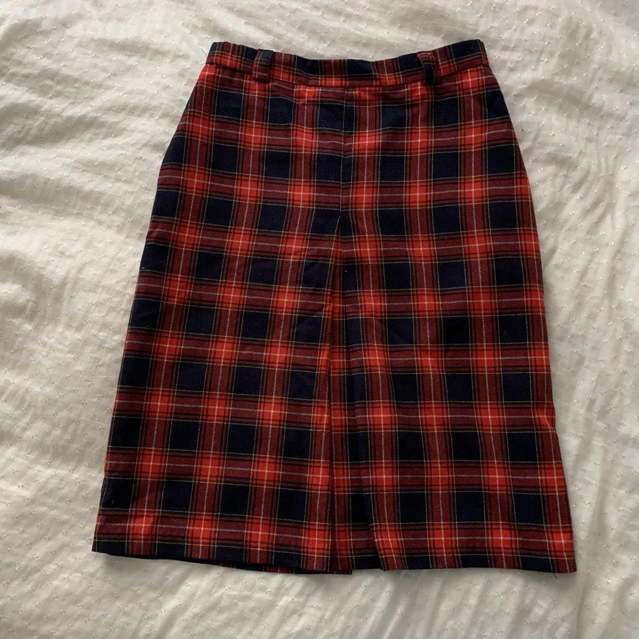 Vintage Pelaco plaid wool midi skirt It’s so... | Depop