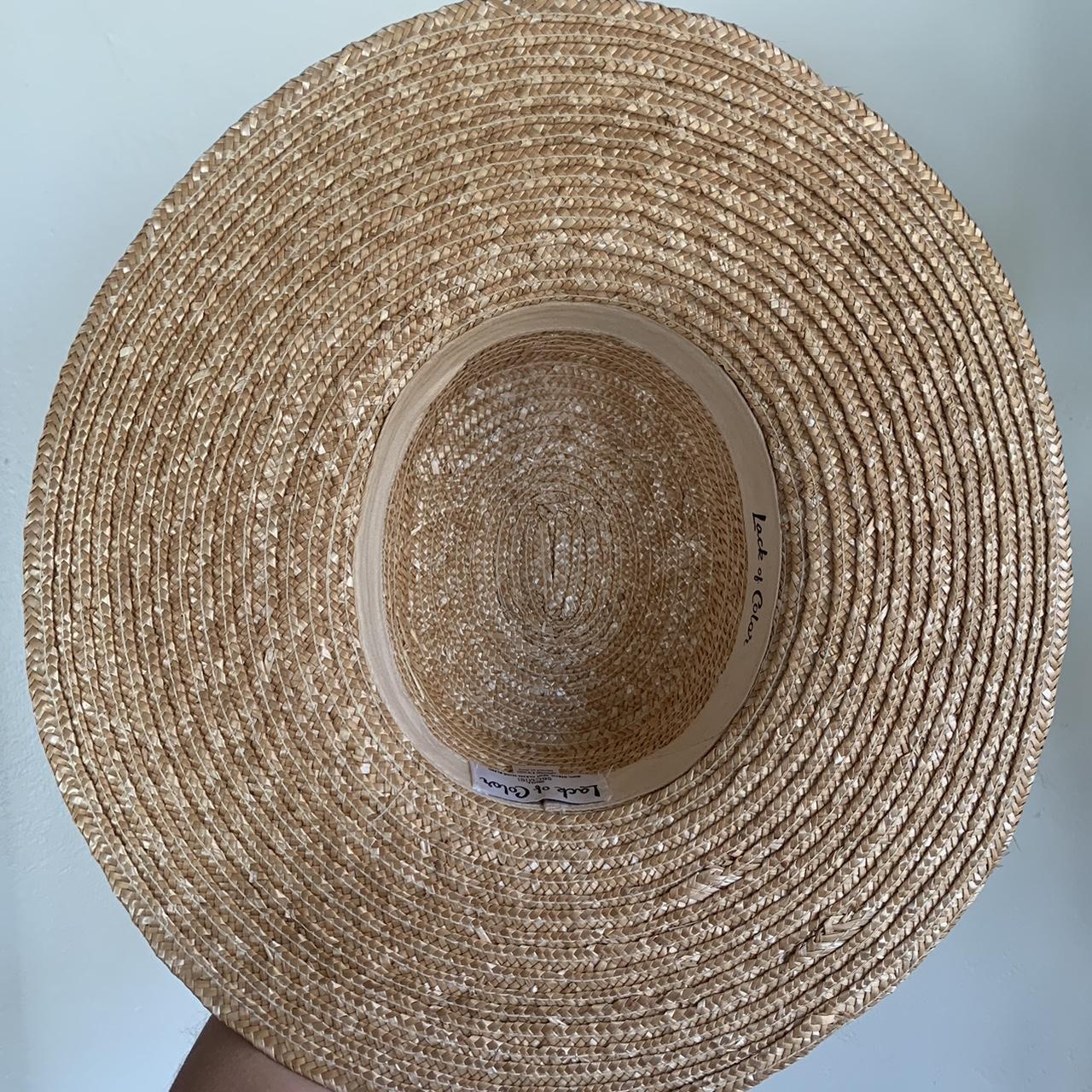 Original Lack of Color straw hat with black ribbon... - Depop