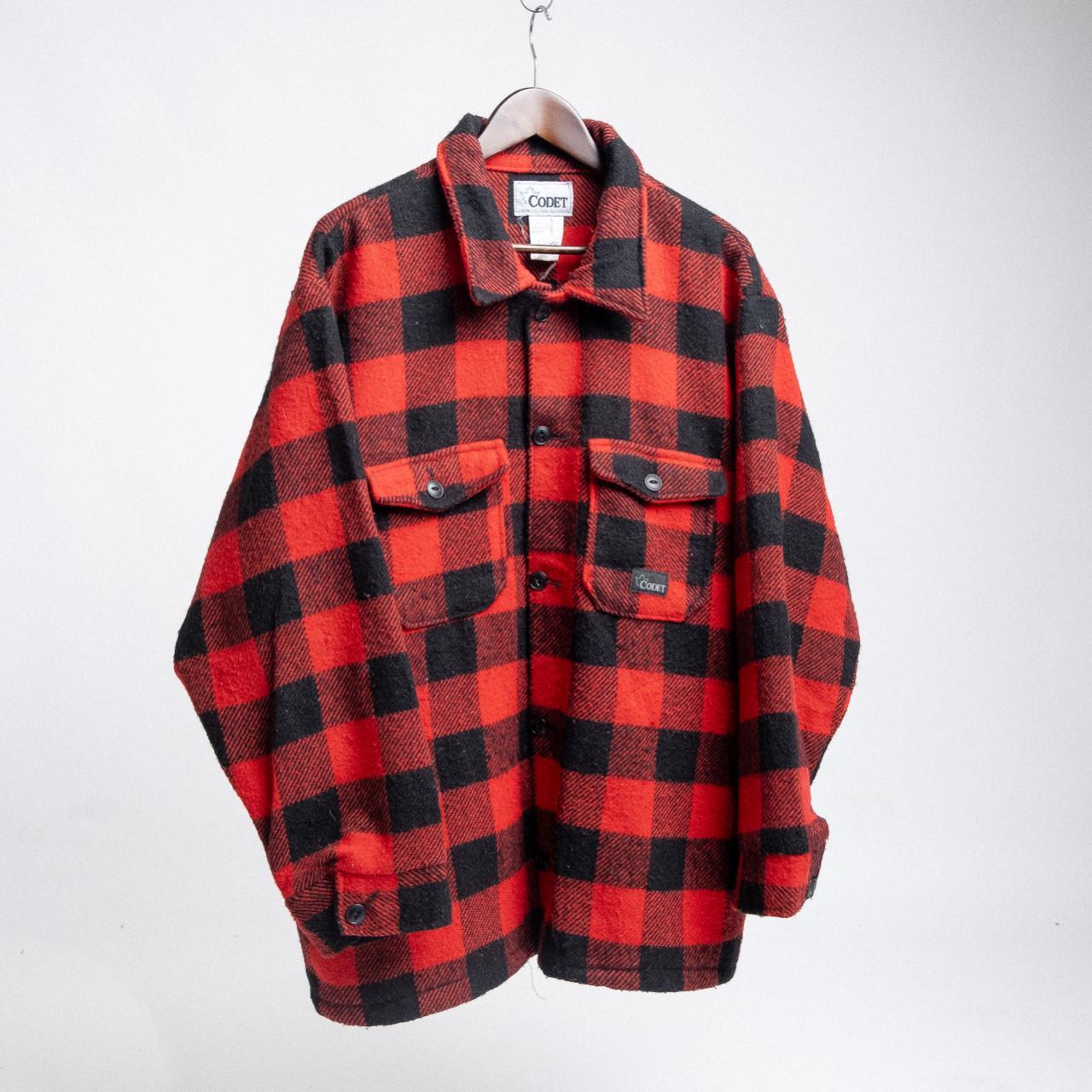 Vintage 80s Canadian CODET Wool Plaid Jacket - Size... - Depop