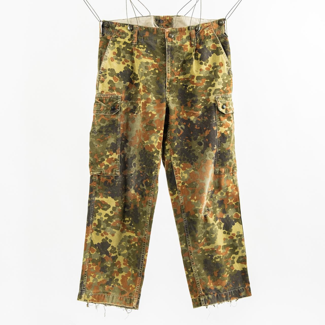Vintage 90s German Army Flecktarn Camo Cargo Pants -... - Depop
