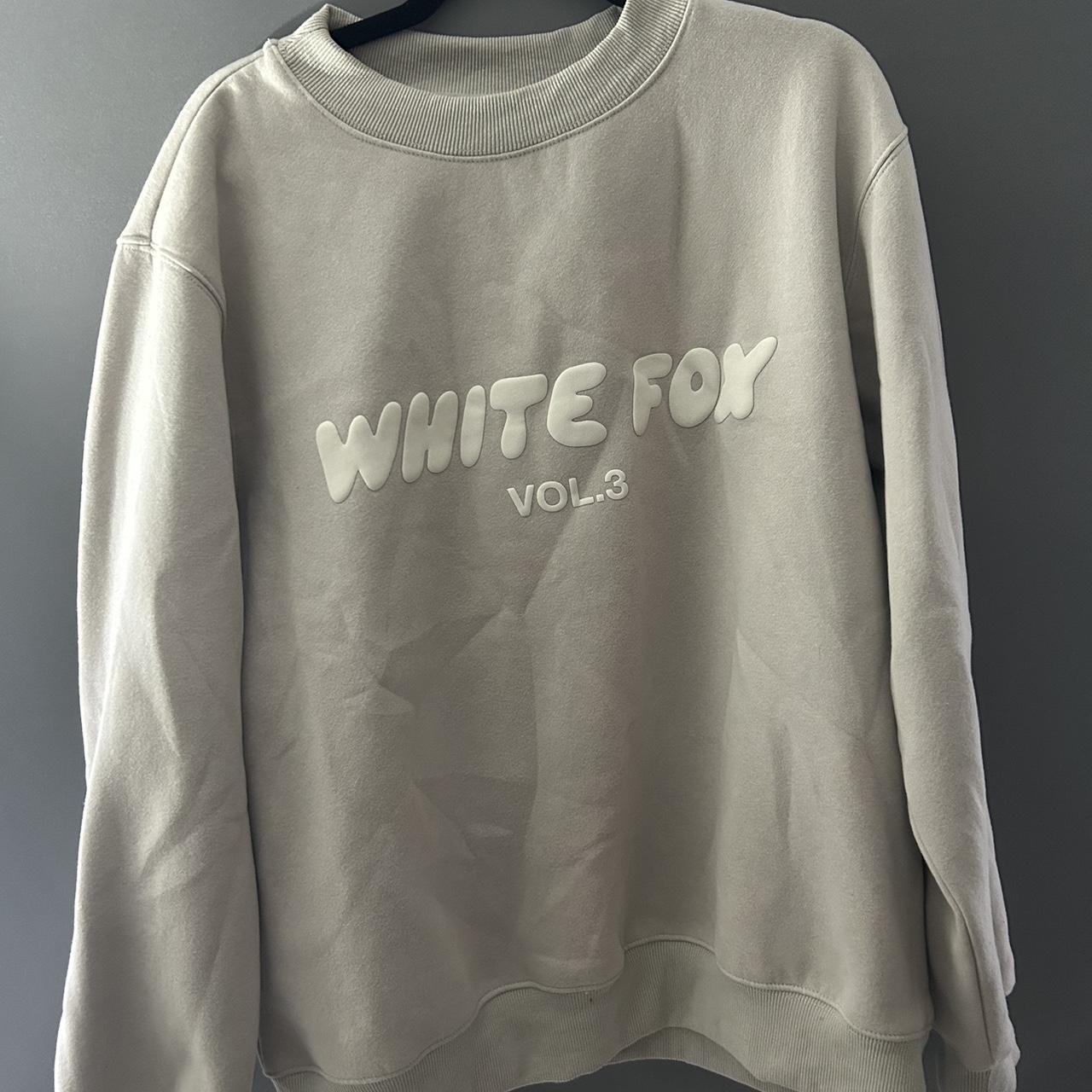 White fox jumper in colour moon. Worn a few times... - Depop