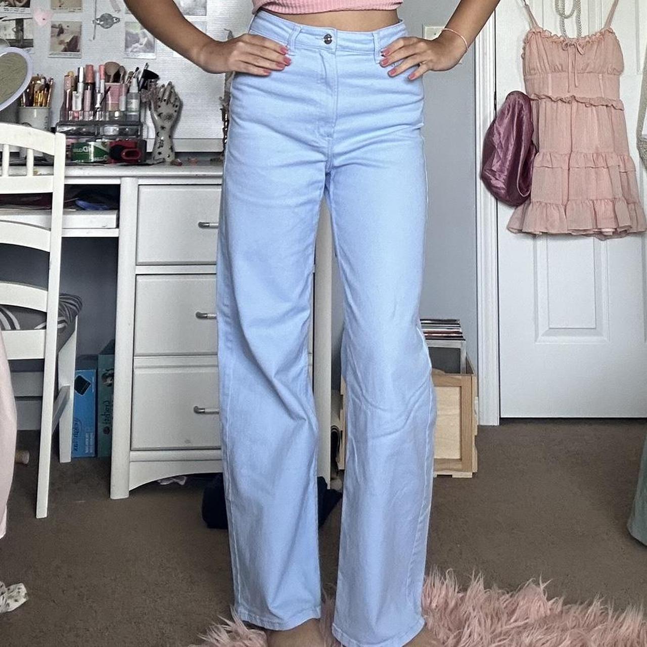 Light blue high rise jeans from H&M Size: 2 Waist:... - Depop