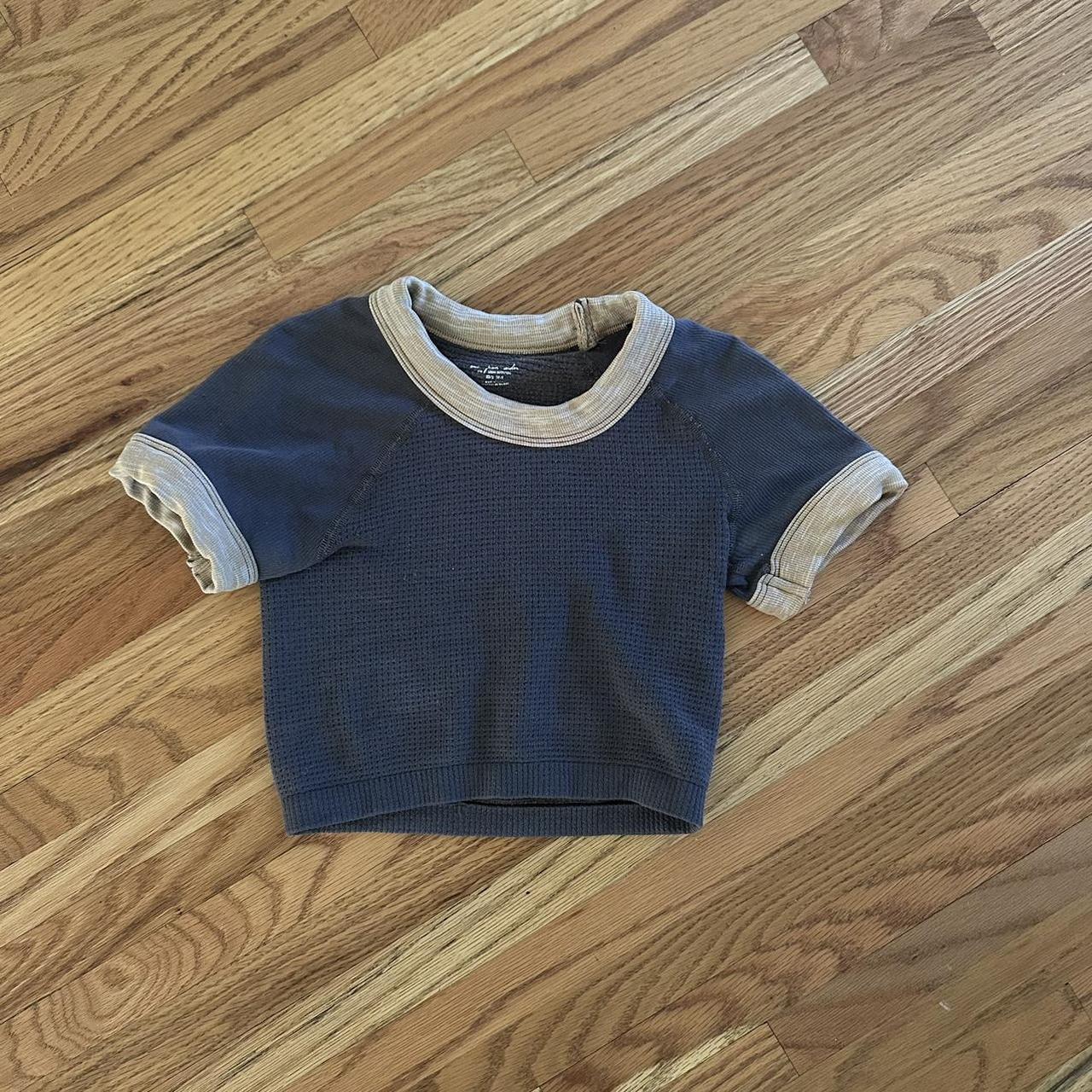 yellow and grey urban outfitters out from under top.... - Depop