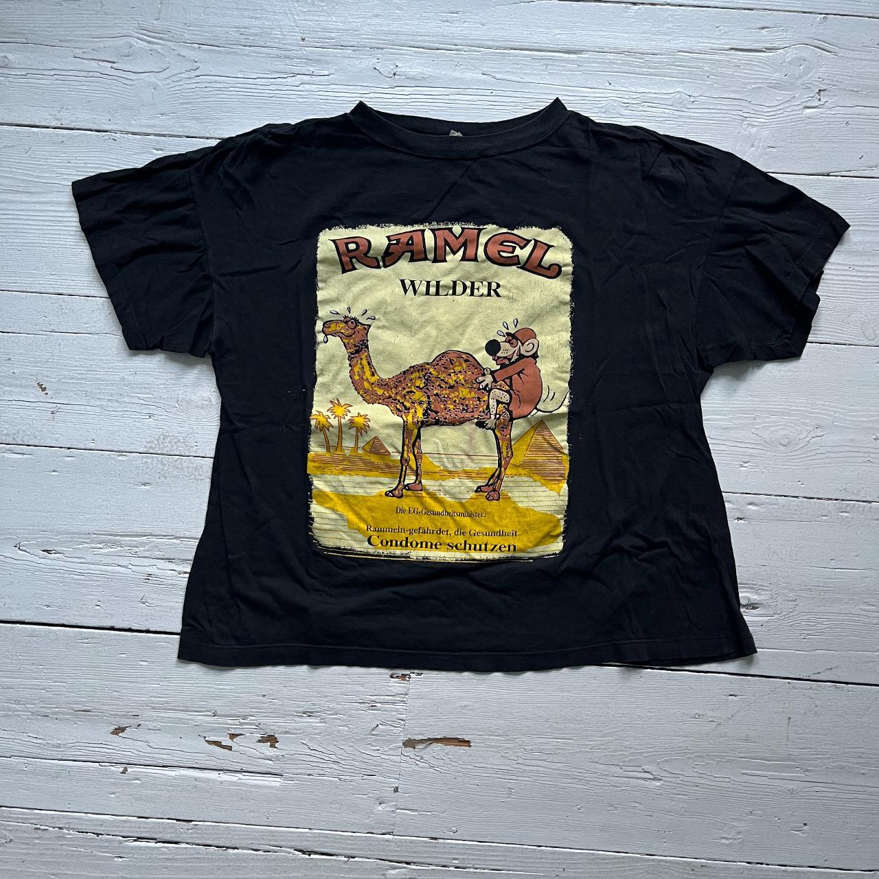 Vintage 1990s 'Ramel Wilder' camel parody graphic... - Depop