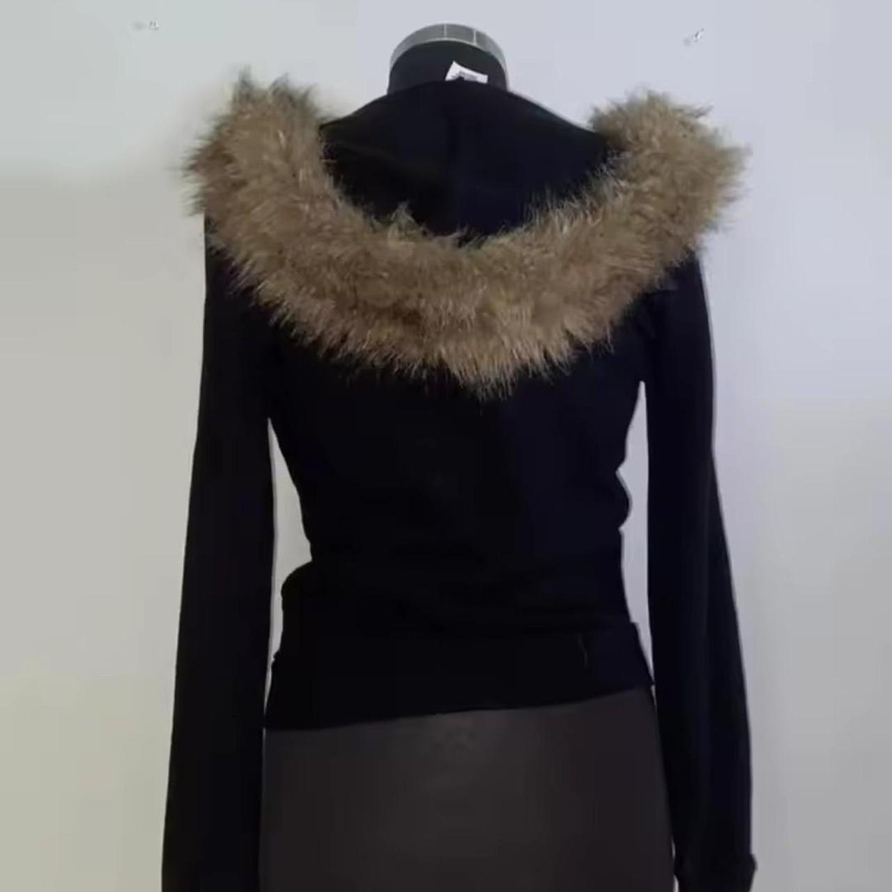 Black Victoria's Secret angels zip-up hoodie with... | Depop