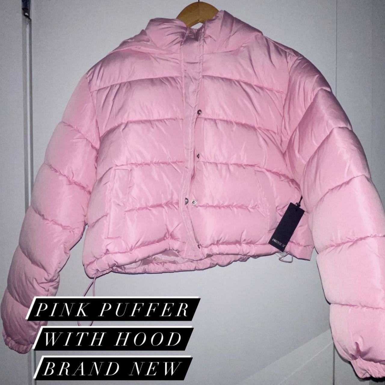 Pink puffer brand new with tag It’s a large but can... - Depop