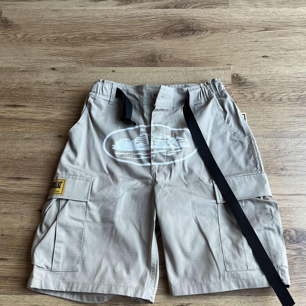 Corteiz Mens Cream Shorts Depop