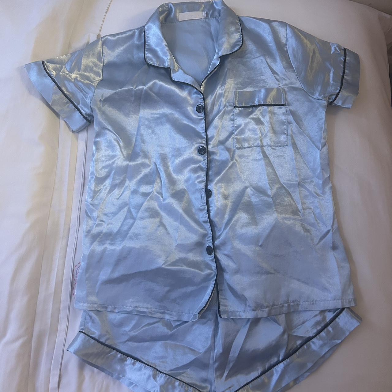 - shein baby blue pyjamas - barely worn - Depop