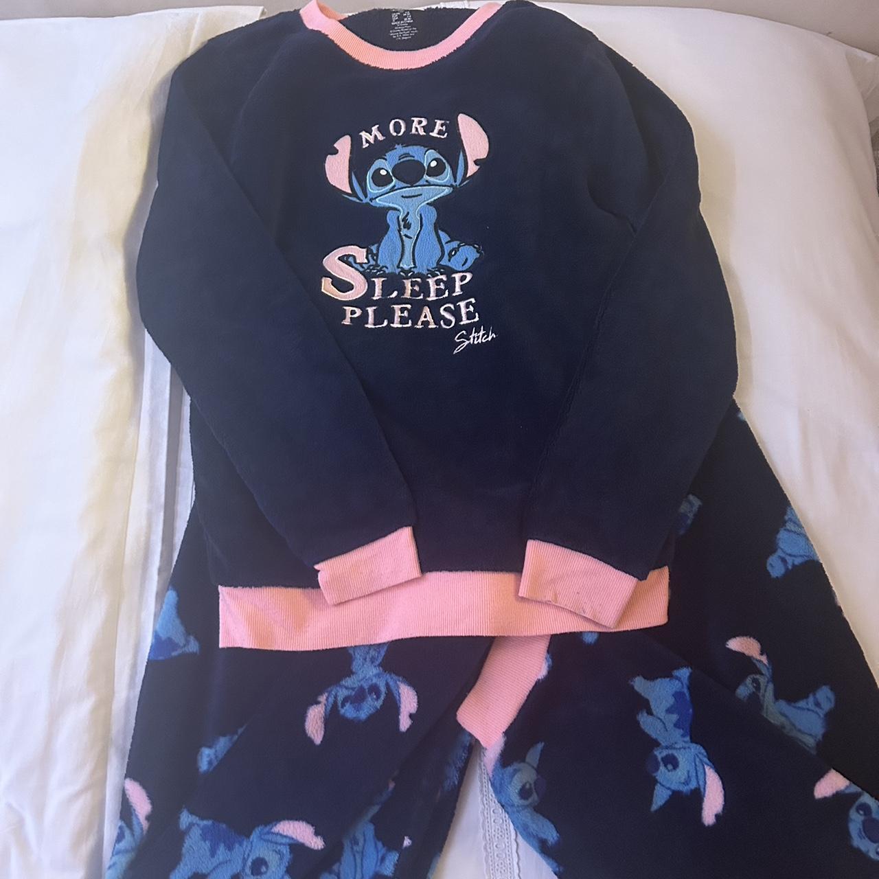 - primark lilo and stitch fluffy pyjamas - barely worn - Depop