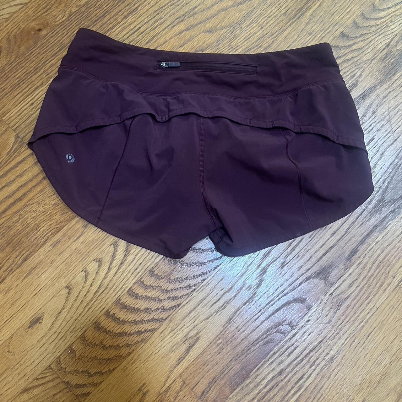 lululemon maroon/purple ish speed ups 2.5” low... - Depop