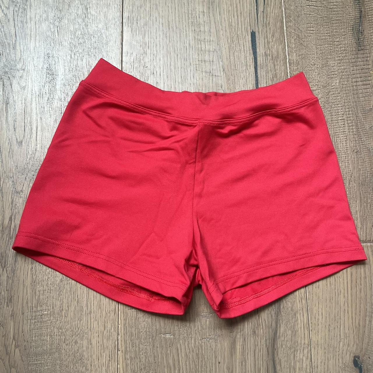 Red Athletic shorts Body Wrappers Size XS Good... - Depop