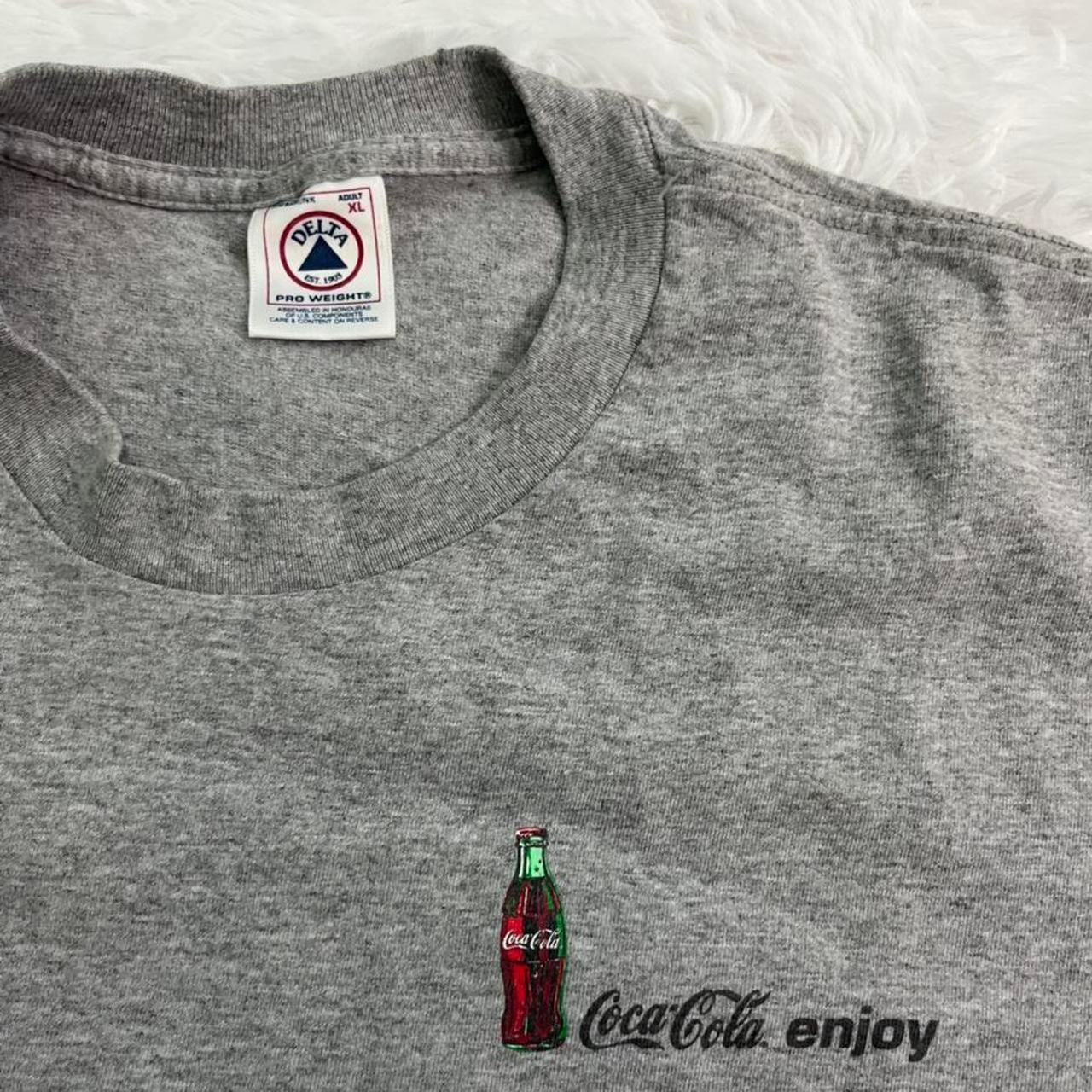 vintage grey coke basic essential tee! “enjoy... - Depop