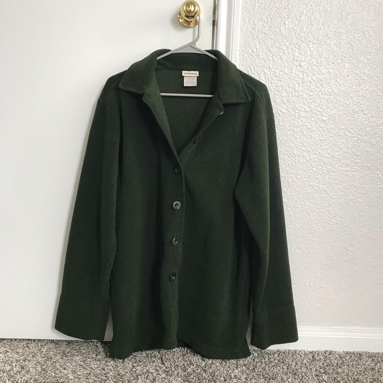 Green fleece jacket So comfy and warm - Depop