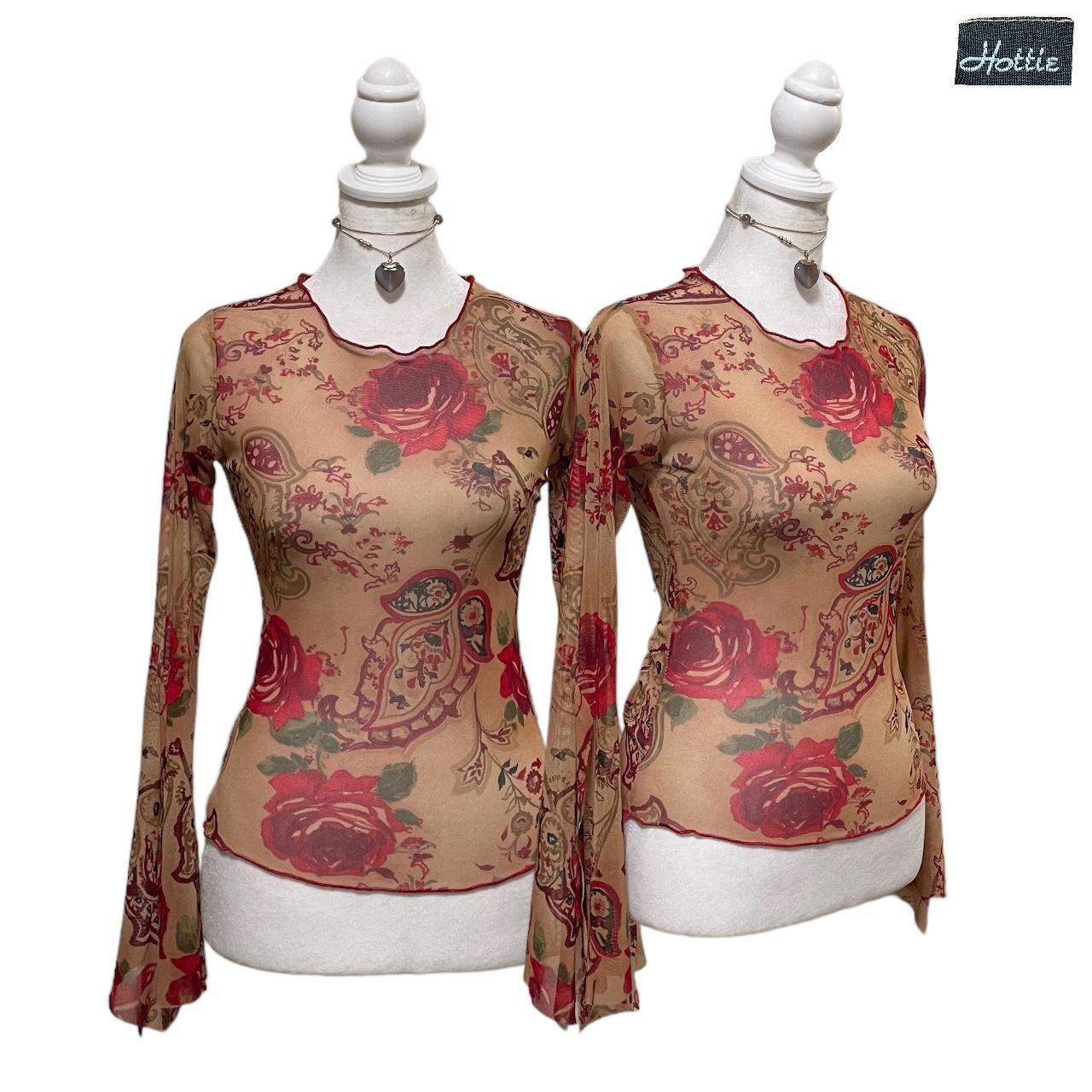 vintage hottie mesh top early 2000s true y2k mesh... - Depop