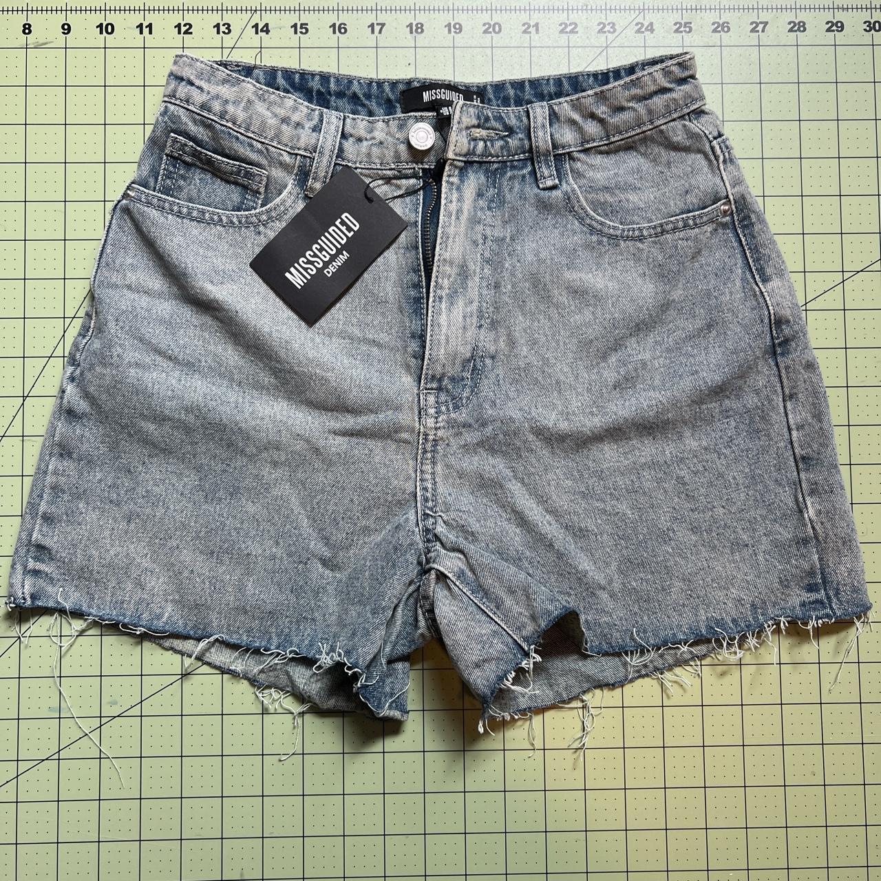 Raw hem recycled Missguided denim shorts Uk 8 Eu... - Depop