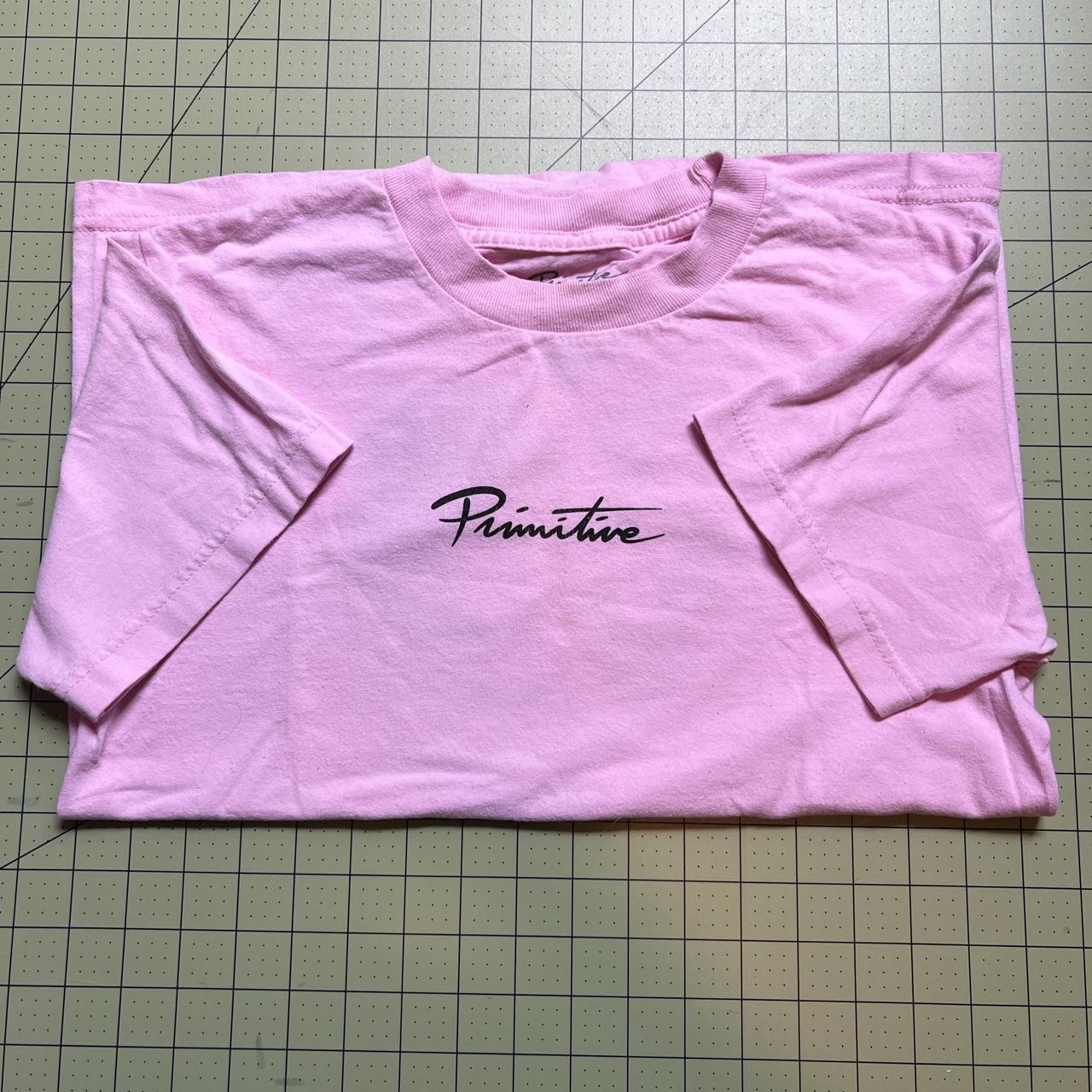 Small pink primitive graphic t shirt Do not be... - Depop