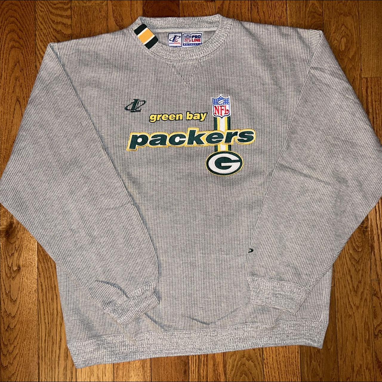 Green Bay Packers Logo Athletic Pro Line Crewneck Sz... - Depop