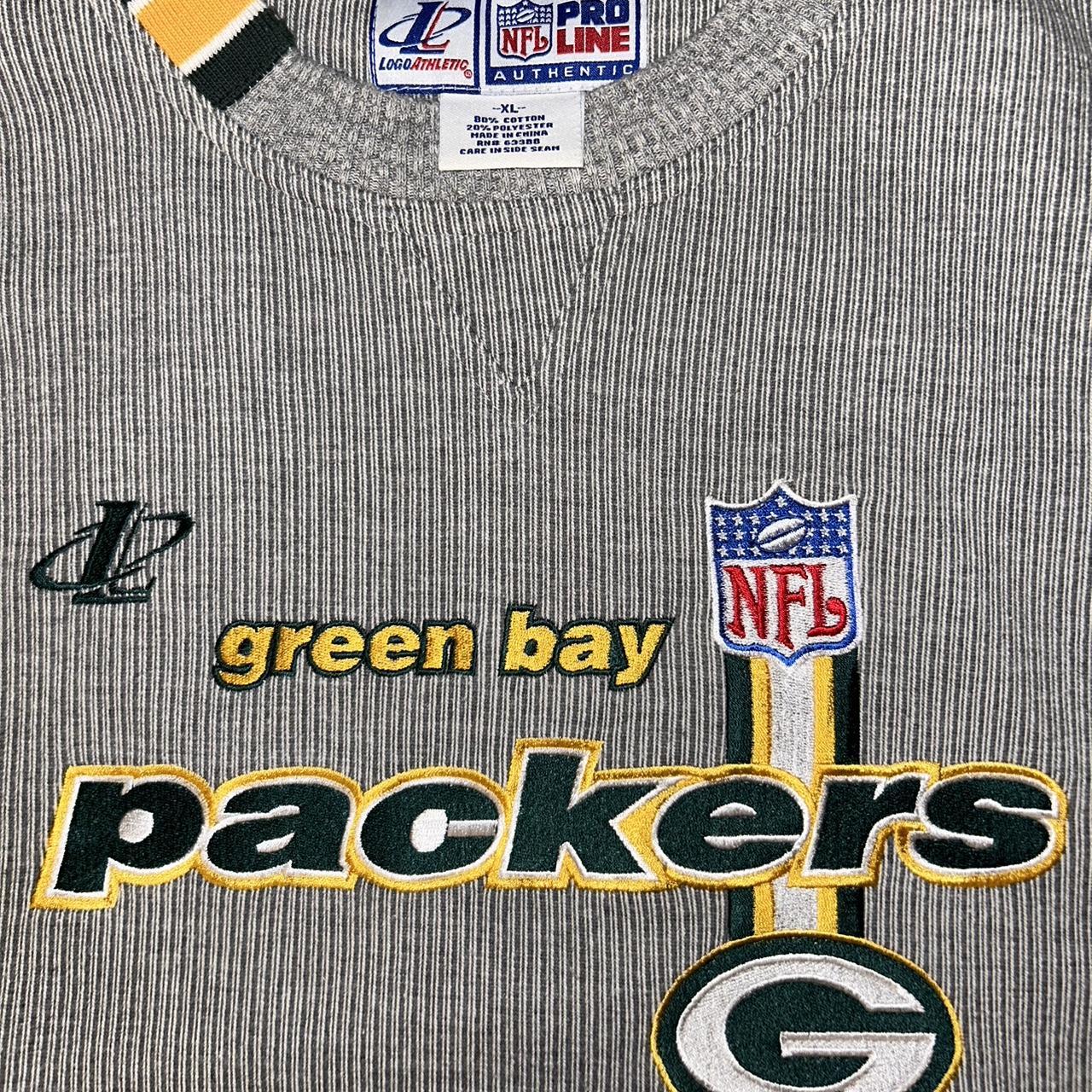 Green Bay Packers Logo Athletic Pro Line Crewneck Sz... - Depop